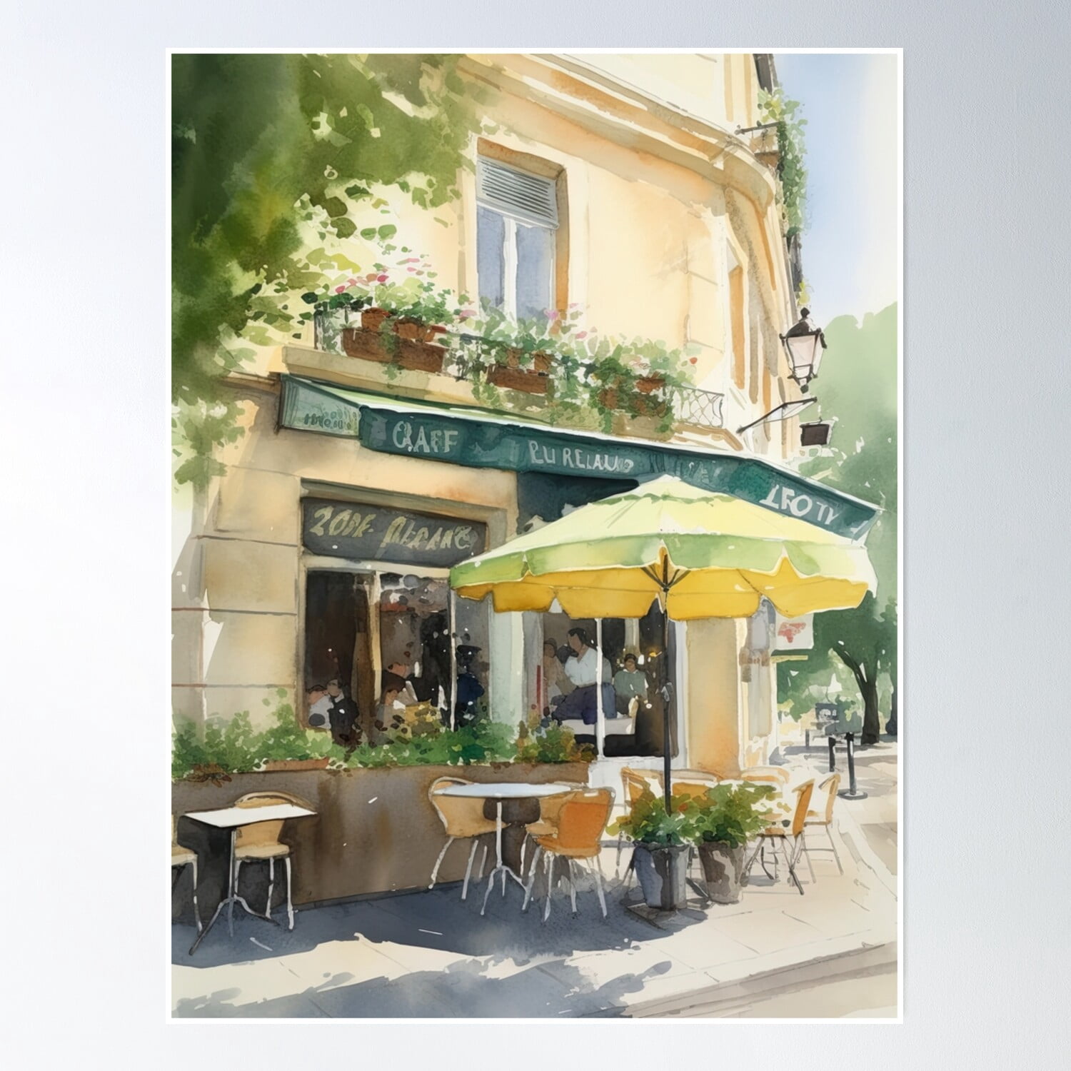 French Café Poster Wall Art, Modern Wall Decor, 8x12 UNFRAMED - Walmart.com
