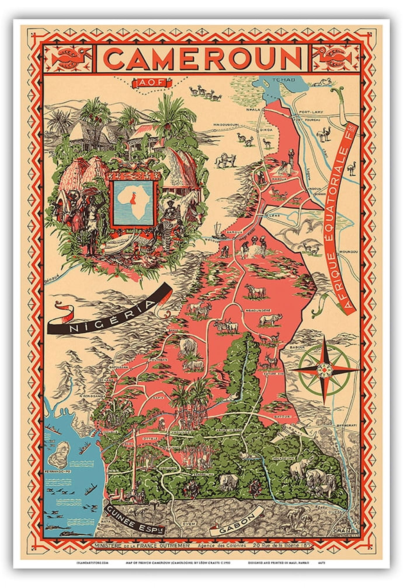 French Cameroun (Cameroons) - Afrique Occidentale Française (French ...