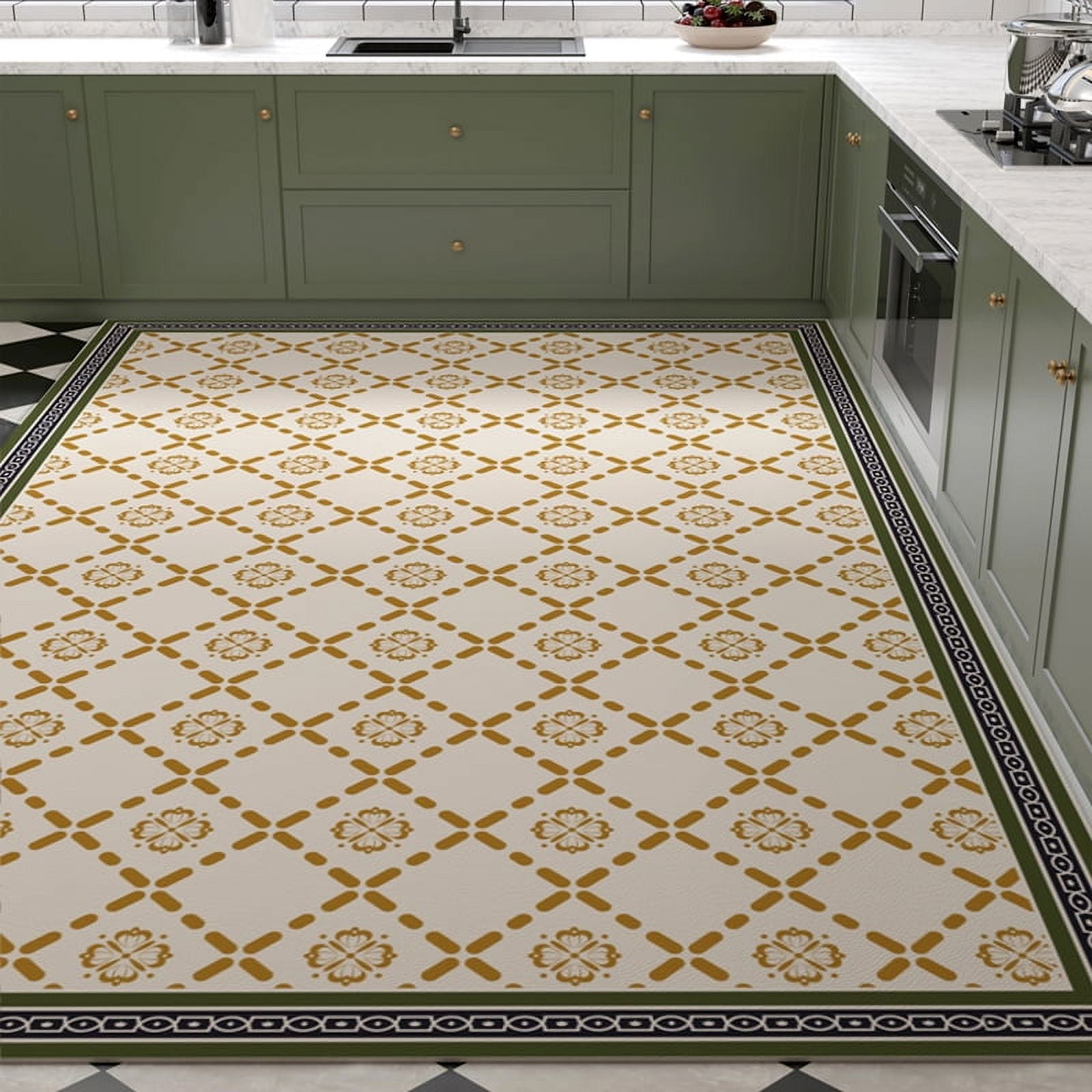 French Classics Kitchen Mats Large Area Leather Oil Resistant Washable ...