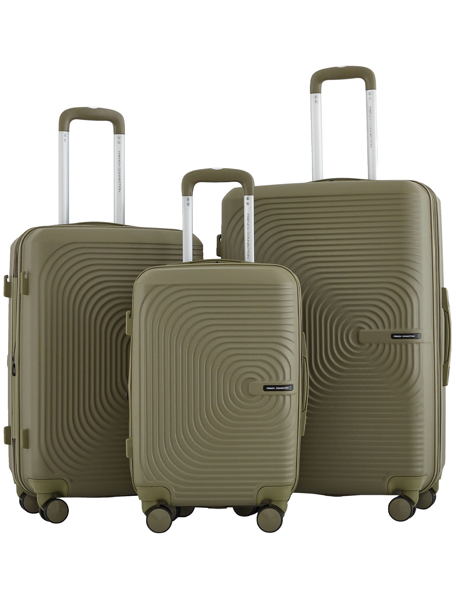 French Connection 3-Piece Hardside Luggage Set, Martini Olive - Walmart.com