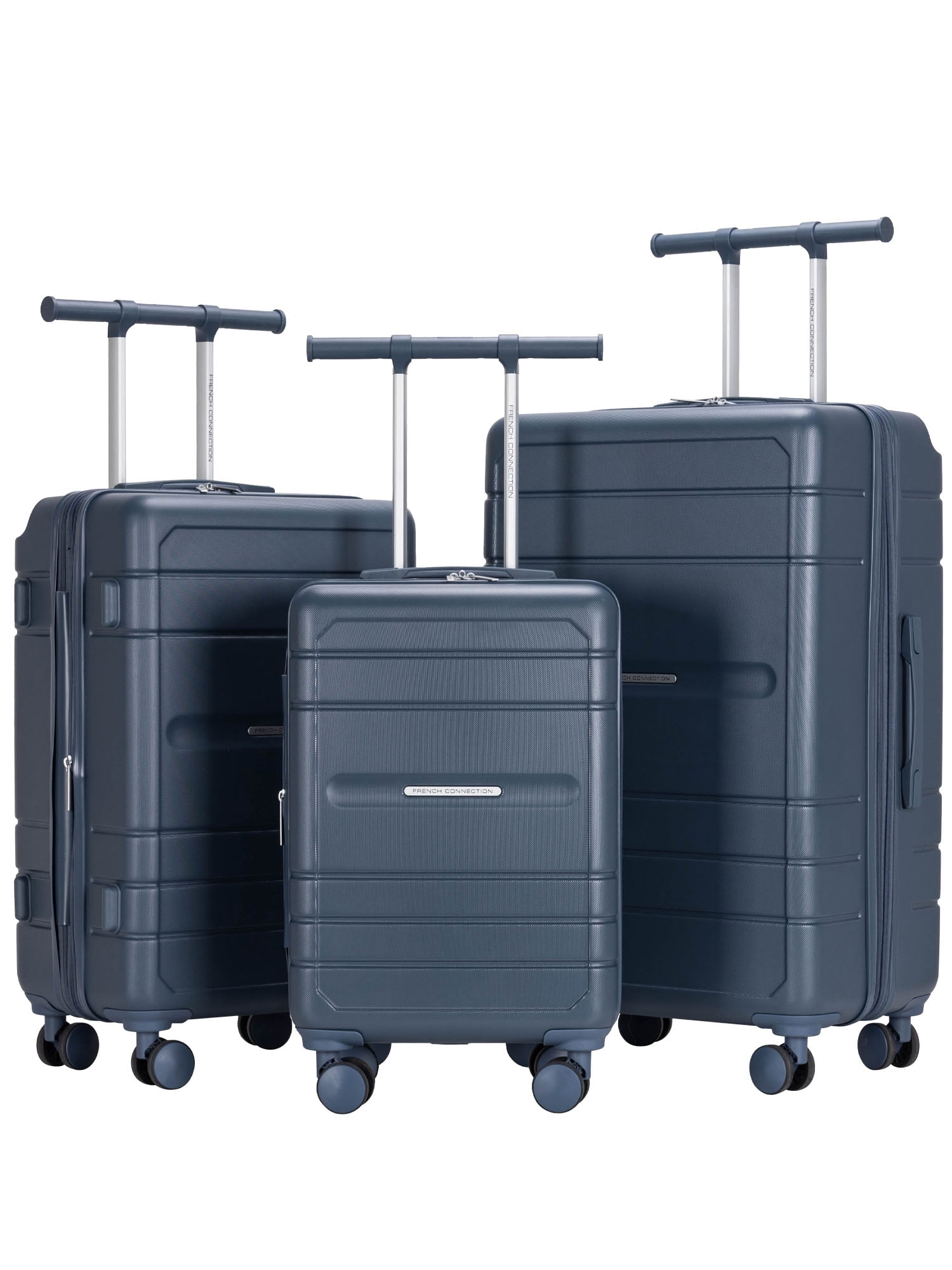 French Connection 3-Piece Expandable Rolling Luggage Set with Spinner ...