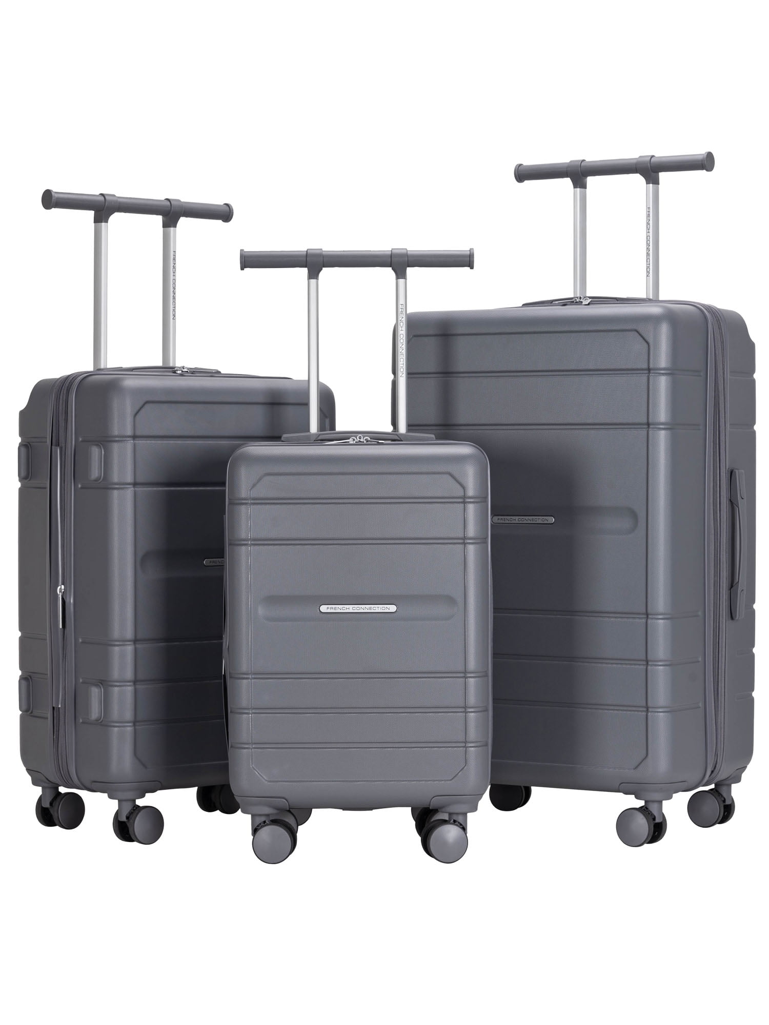 French Connection 3-Piece Wing-On™ Expandable Rolling Luggage Set ...