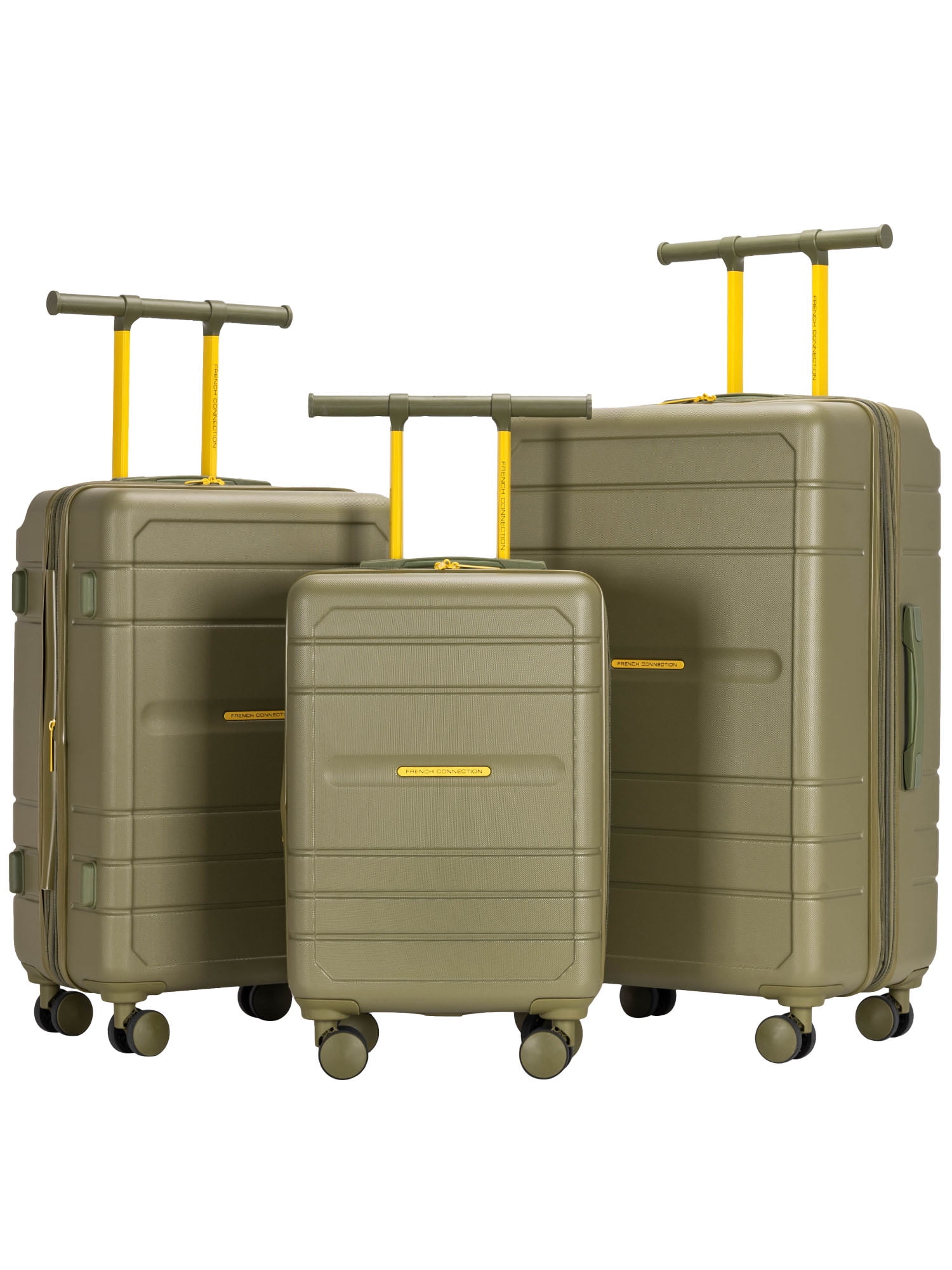 French Connection 3-Piece Expandable Rolling Luggage Set with Spinner ...