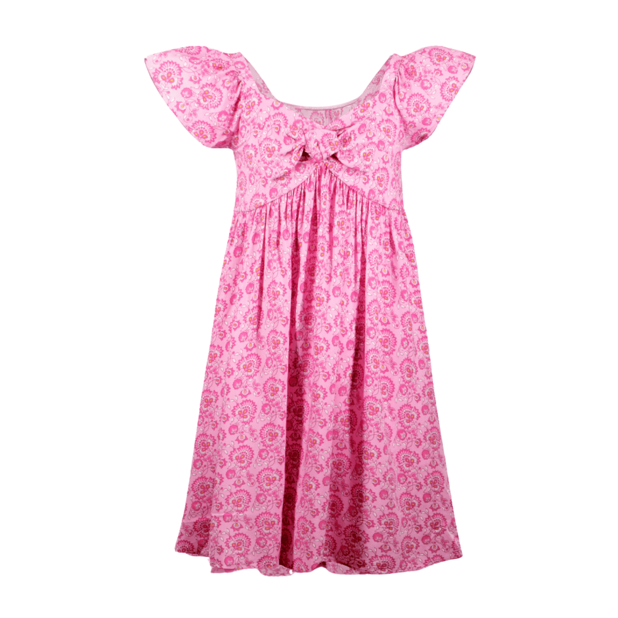 French Connection Girls' Floral Smocked Sundress with Flutter Sleeves ...