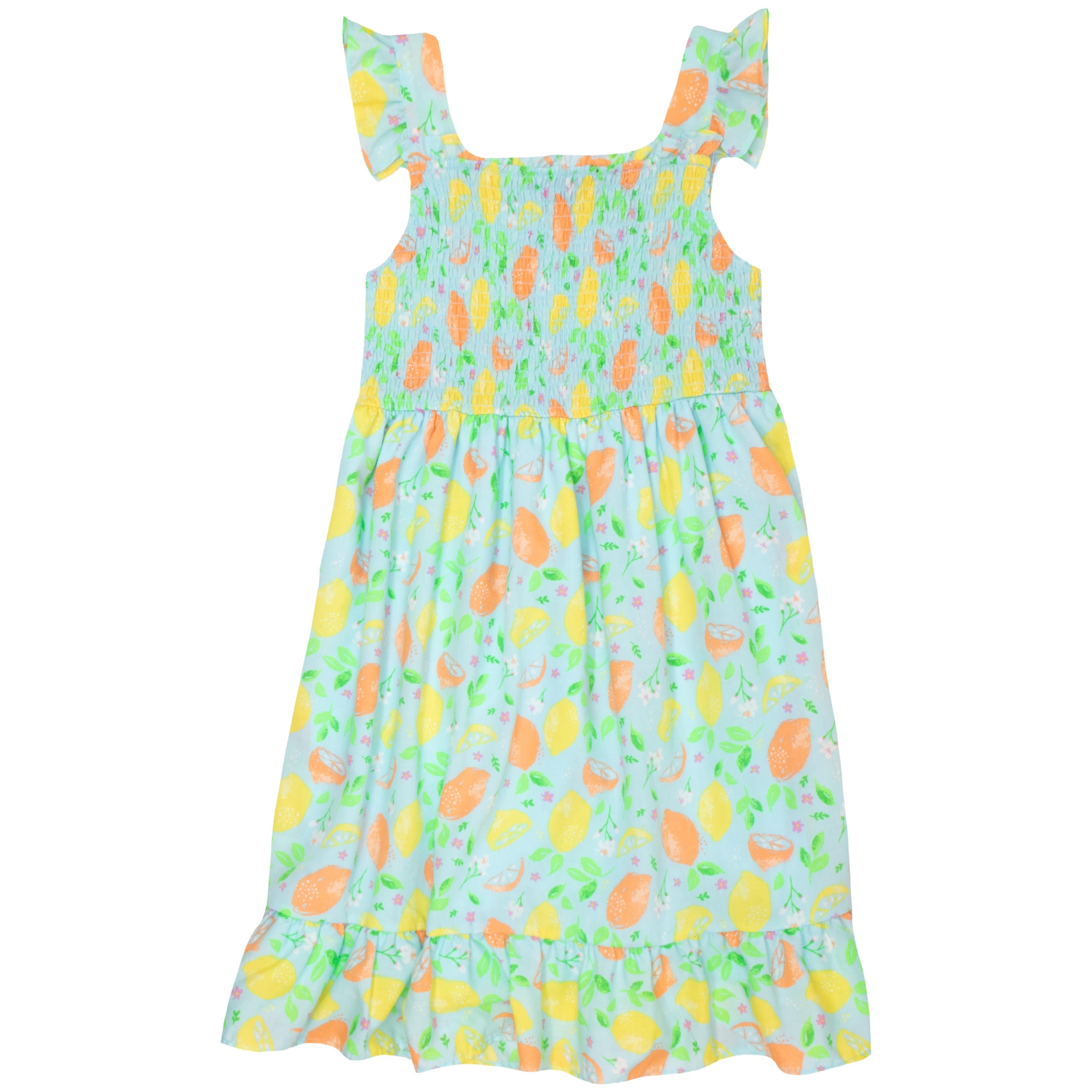 French Connection Girls All Over Print Soft Casual Dress - Ruffle Strap ...