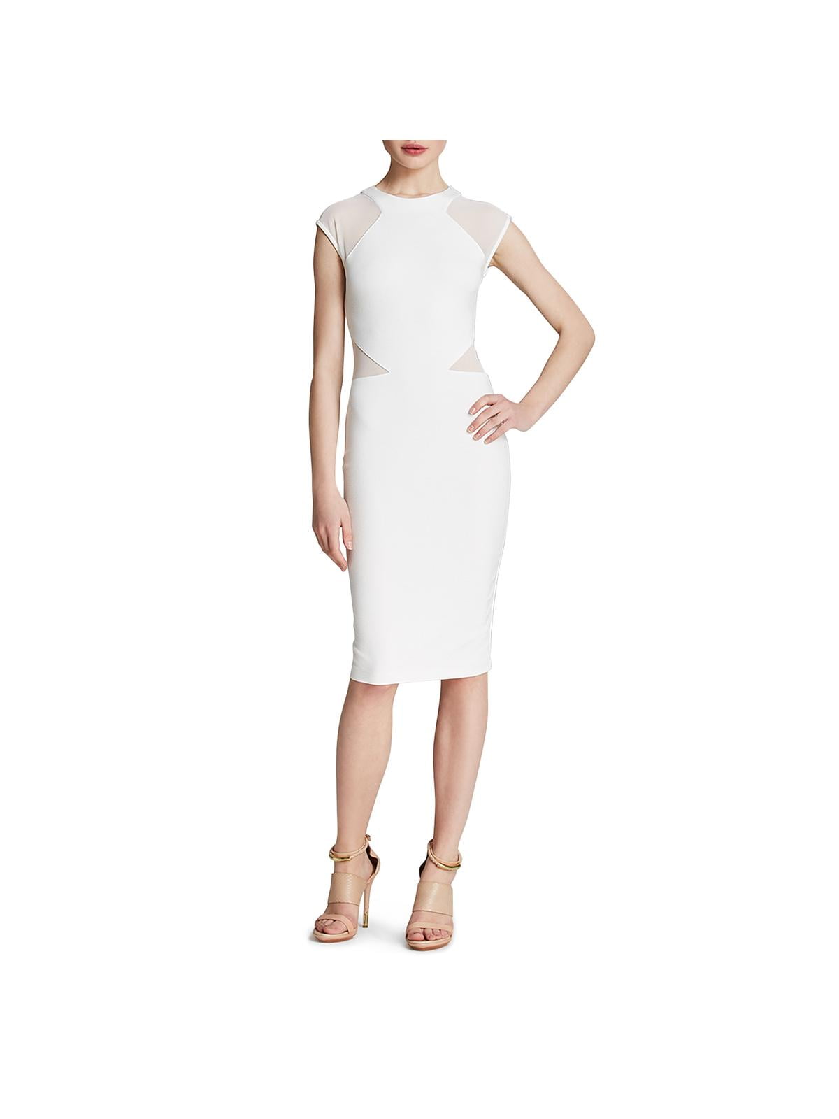 French Connection Womens Mesh Inset Sheath Cocktail Dress - Walmart.com