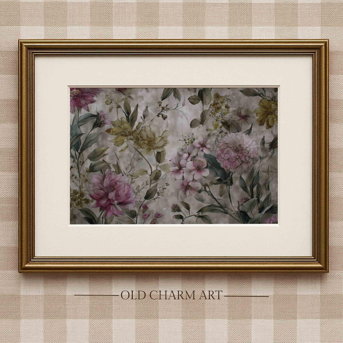 French Cottagecore Poster, Vintage Botanical Wall Art, Dark Academia ...