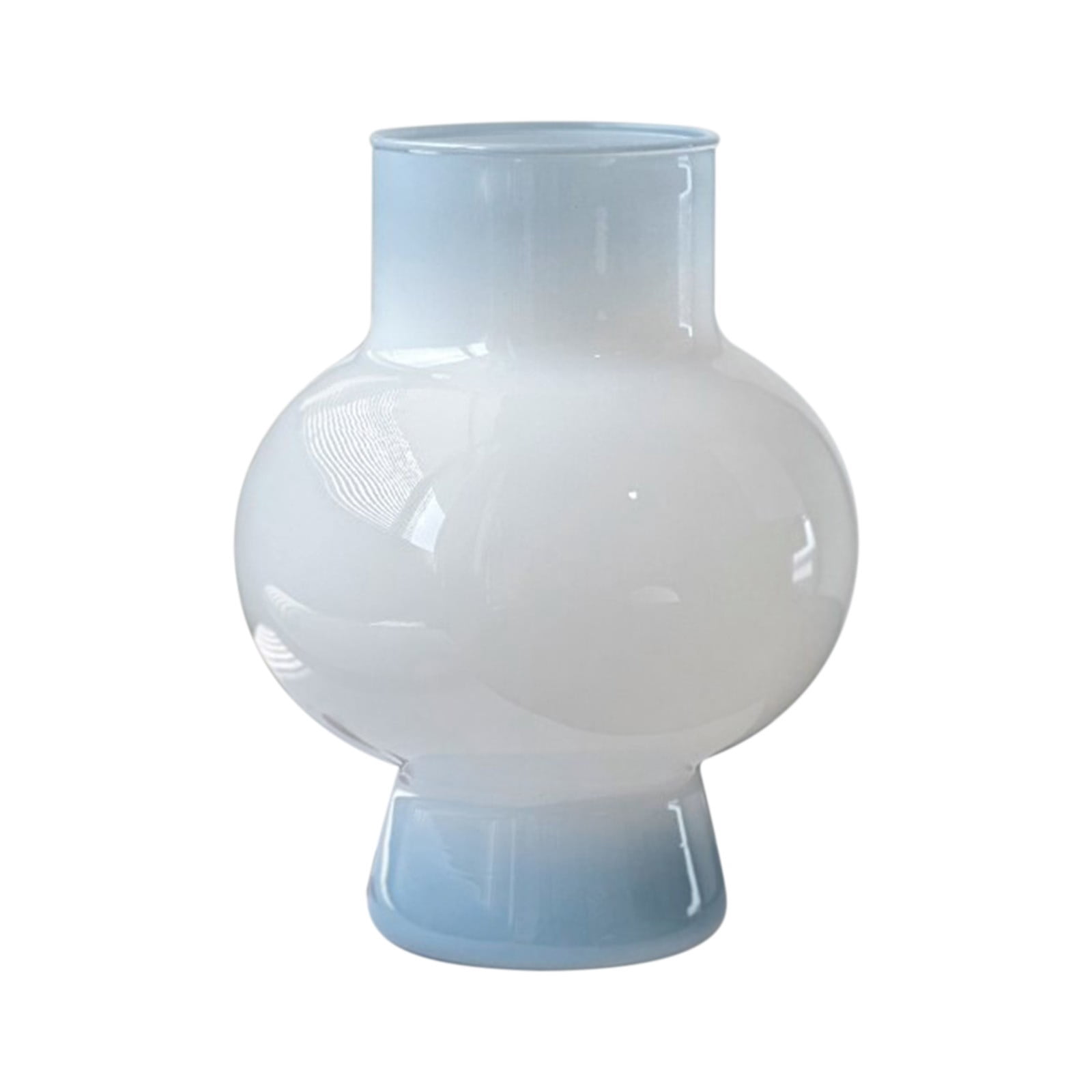 French Country Cream White Glass Vase for Living Room Floral ...