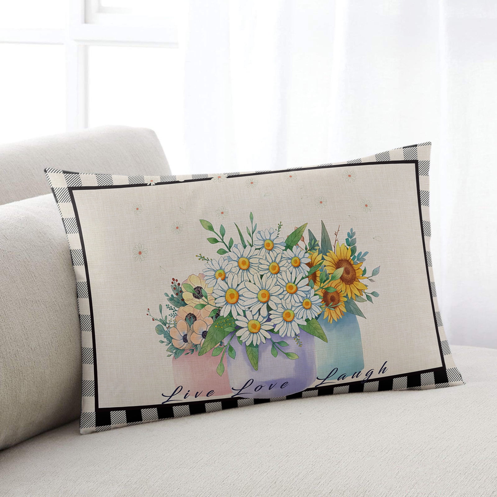 French Country Daisies Flower,Standard Size Pillow Cover,Pillowcase ...