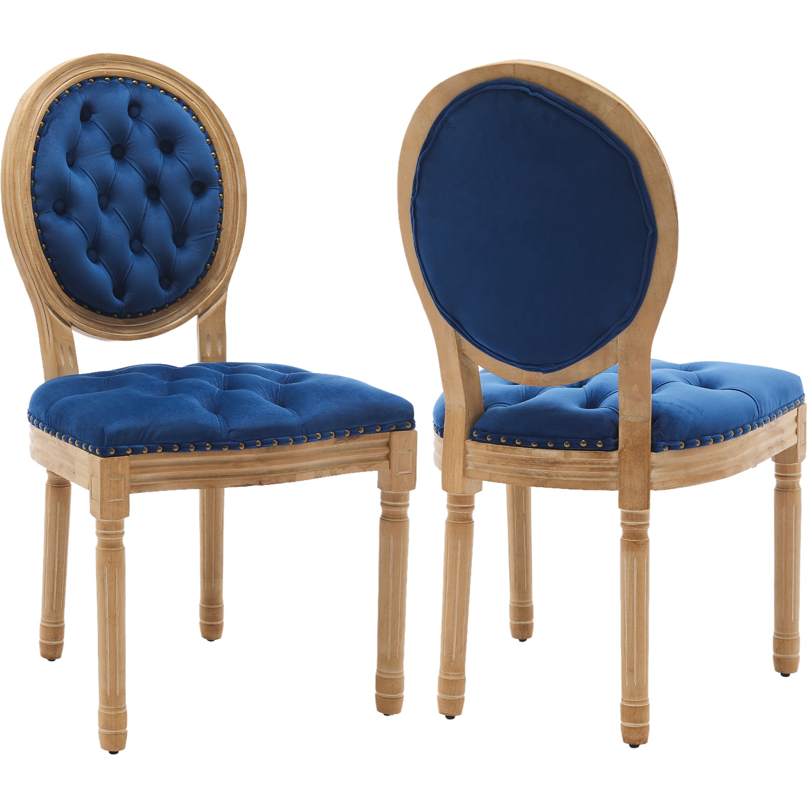 French Country Dining Chairs Set of 2, Blue Kitchen & Dining Room ...