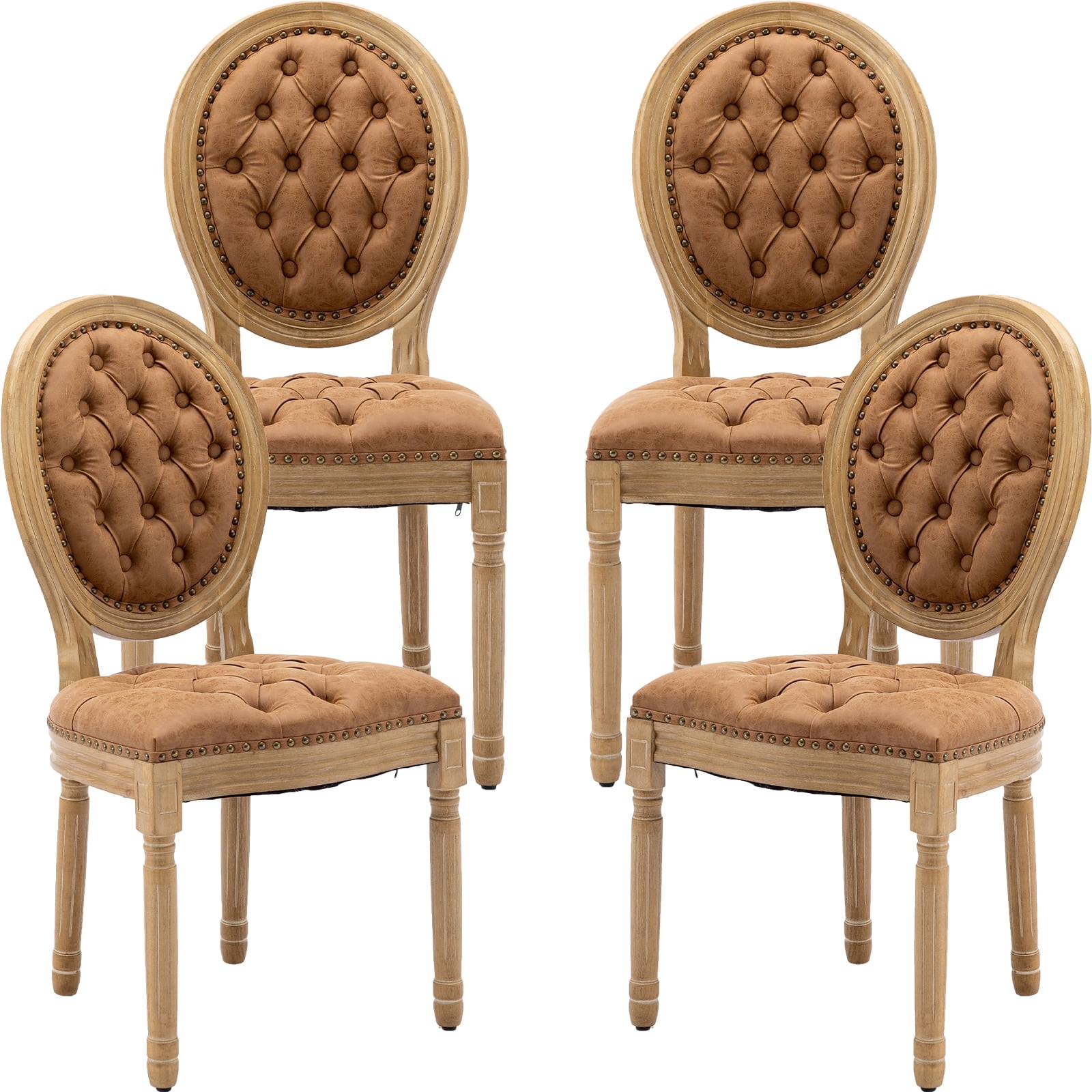 French Country Dining Chairs Set of 4, Caramel Kitchen & Dining Room ...