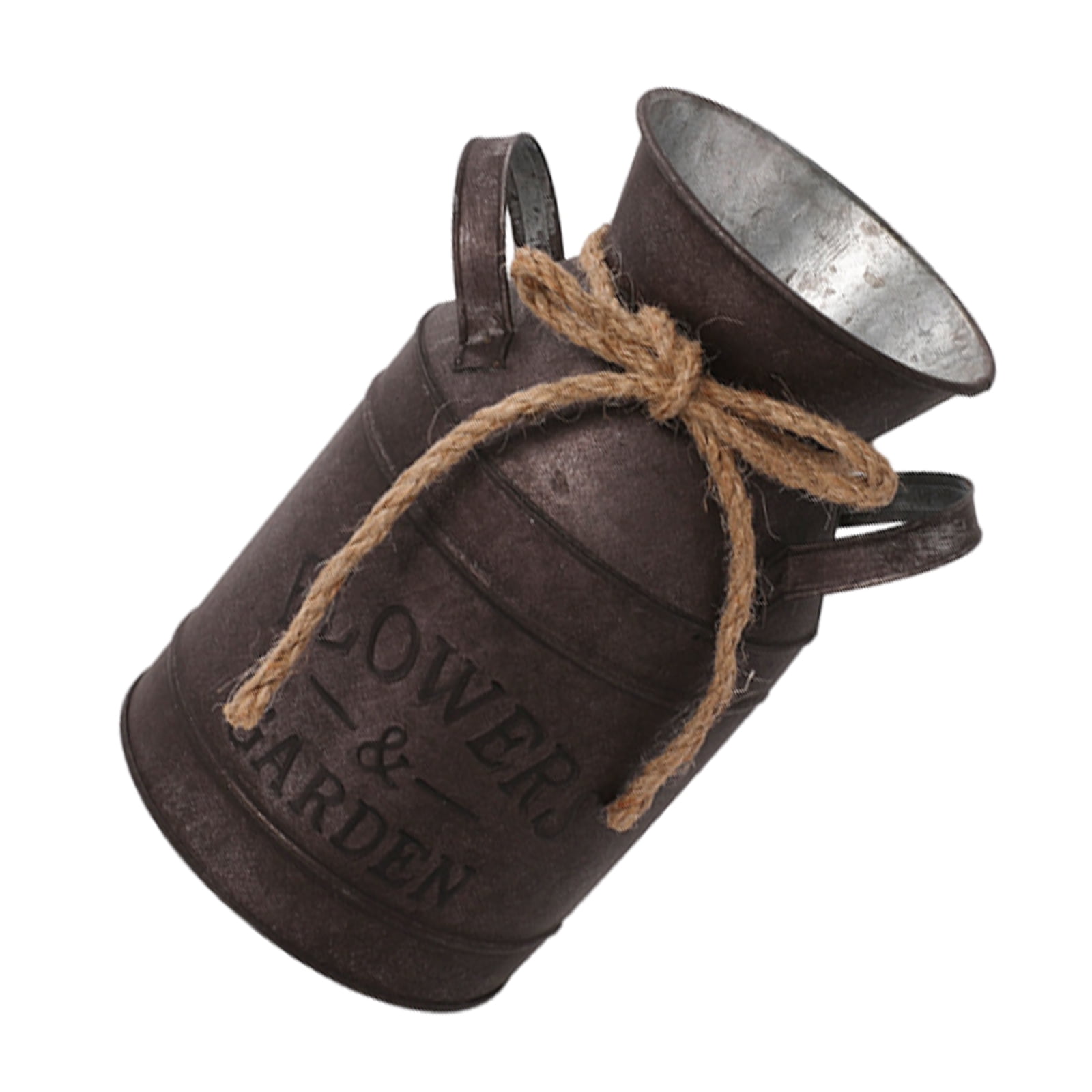 French Country Elegances Iron Flower Vase, Small Primitives Farmhouses ...