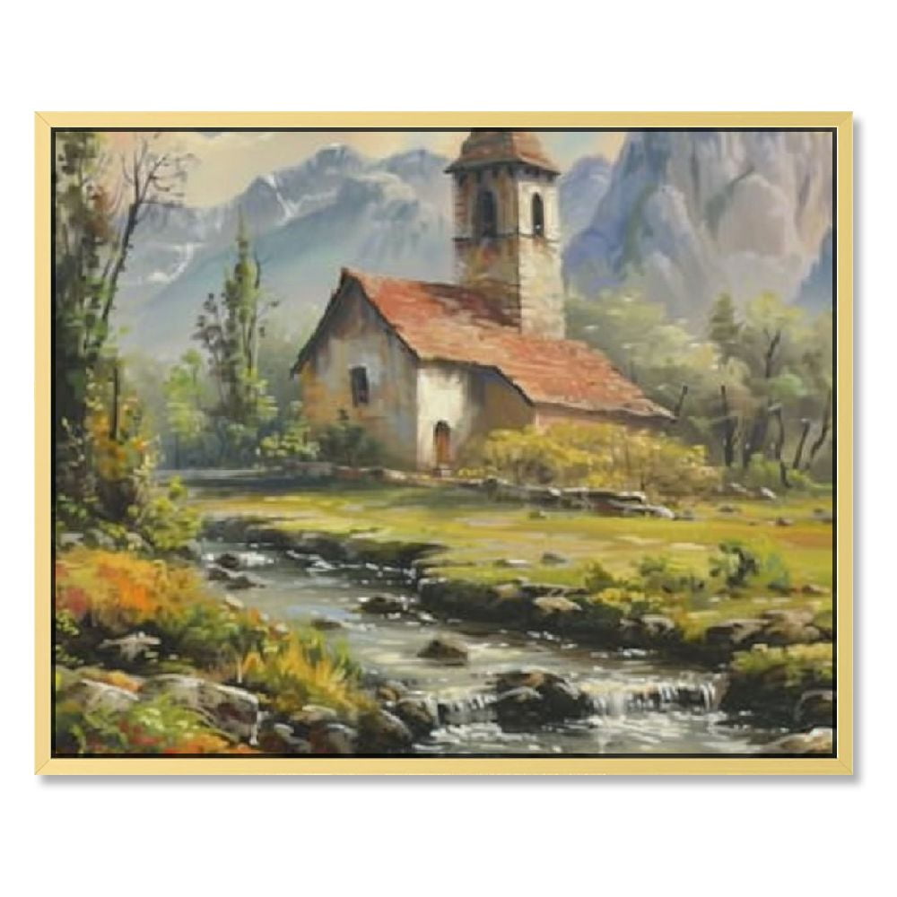 French Country Landscape Oil Painting Original Design Canvas Wall Art ...