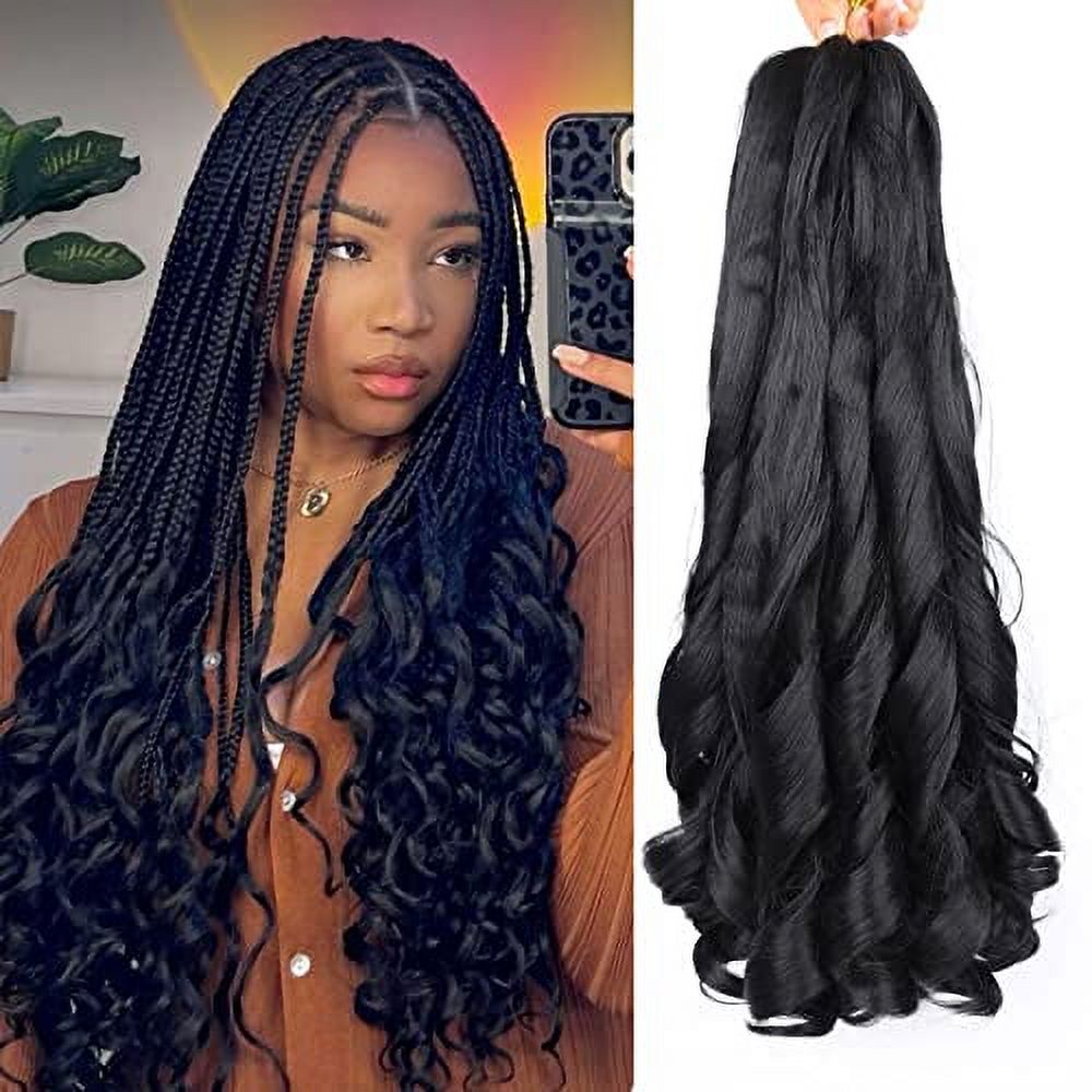French Curly Braiding Hair 18 Inch 8 Packs Curly Braiding Hair Pre ...