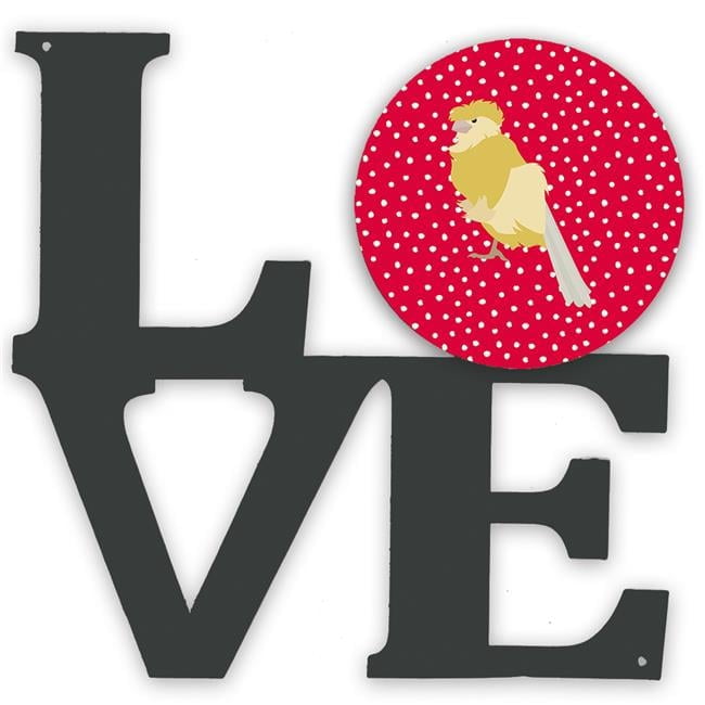 French Curly Canary Love Metal Wall Artwork LOVE Red - Walmart.com