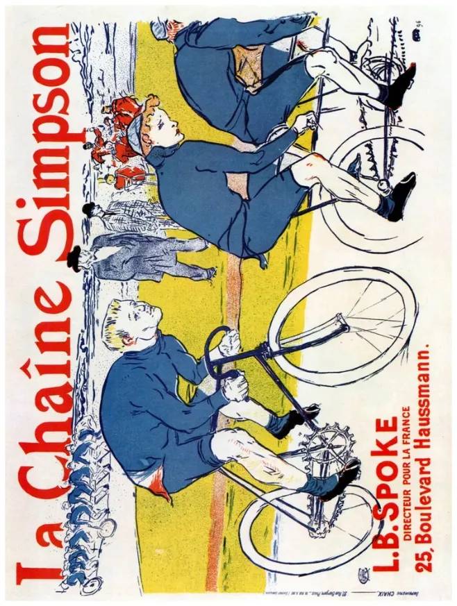 French Decor Poster. La Chaine Simpson Bicycle. Fine Graphic Art Design ...