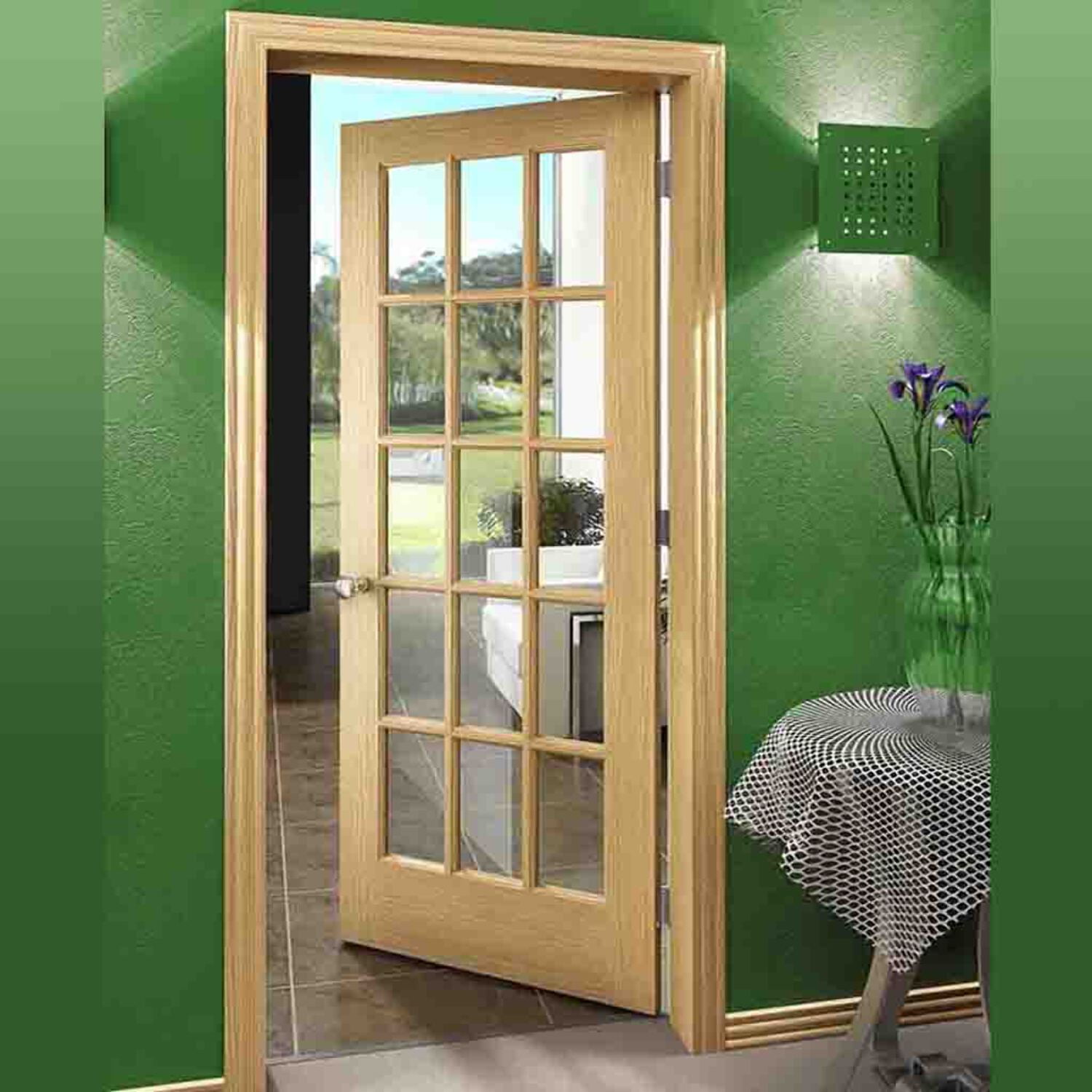 French Door 15-Lite Unfinished Clear Glass Interior Slab - Walmart.com