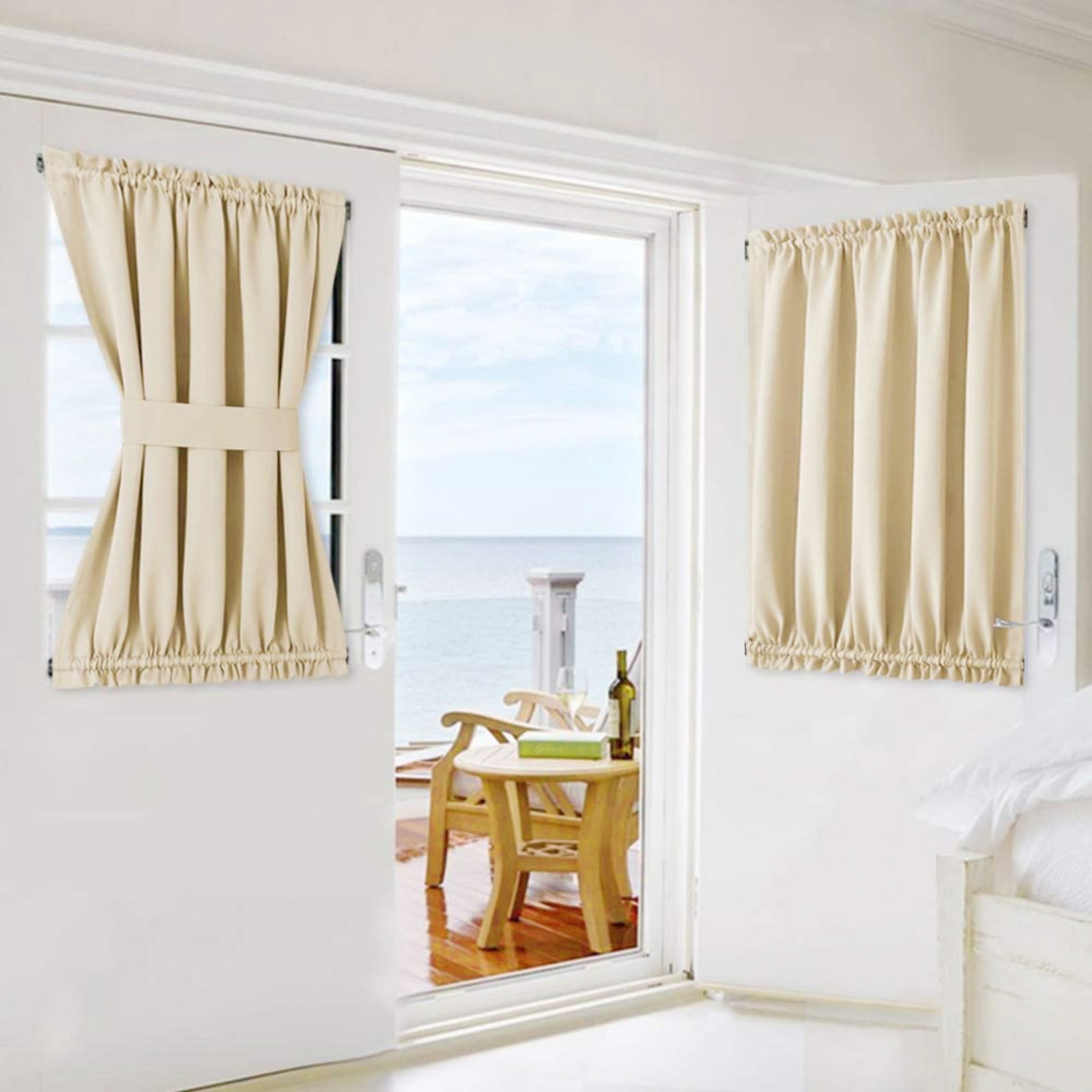 French Door Curtain Farmhouse Door Window Curtains Country Rustic Door ...