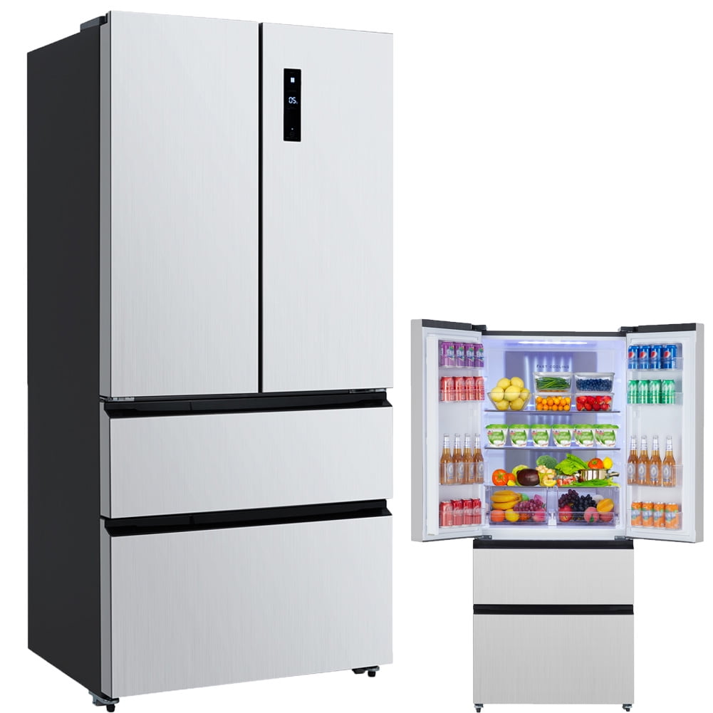 French Door Refrigerator, 33" & 18.8Cu.Ft Counter Depth French ...