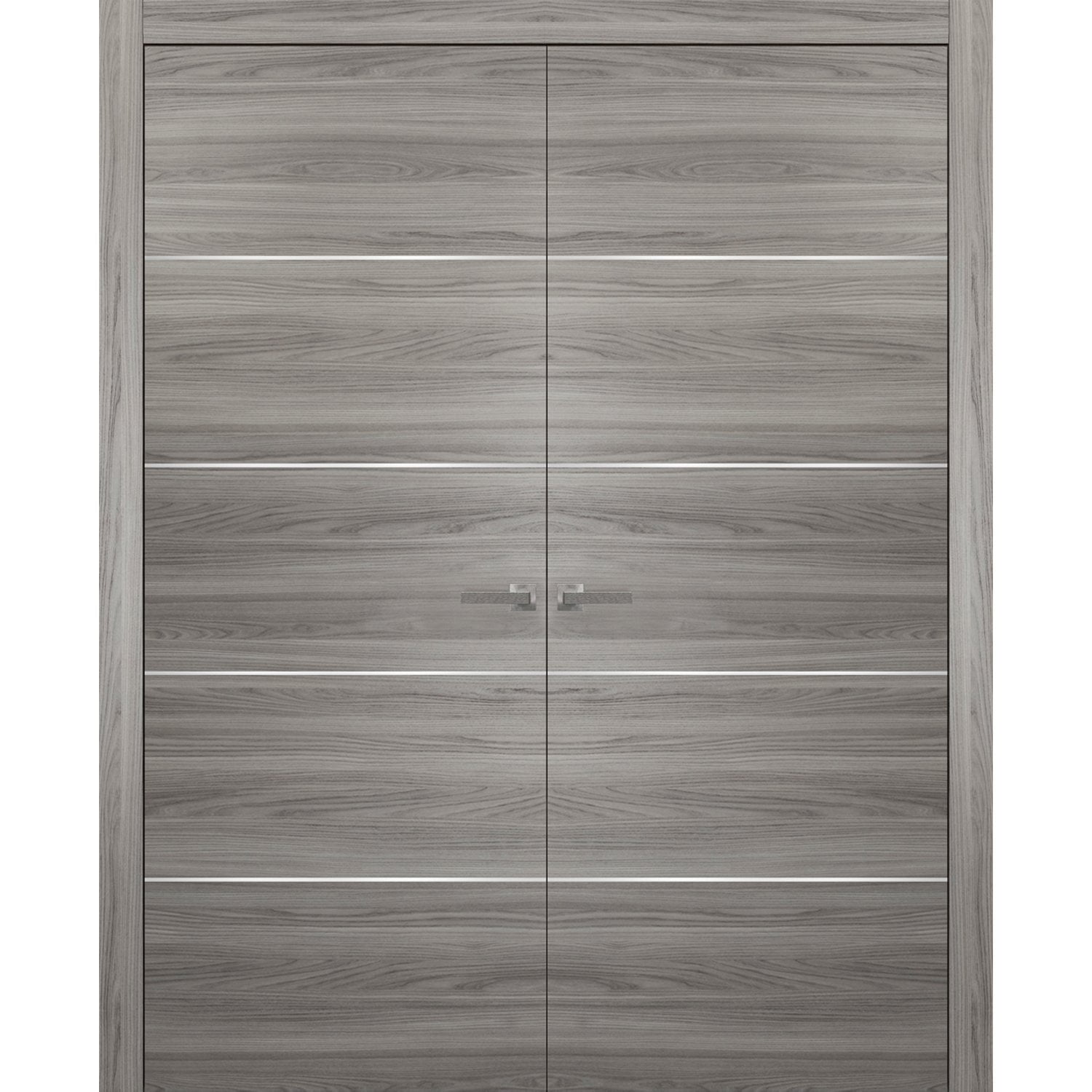 French Double Interior Doors with Hardware | Planum 0020 Ginger Ash ...