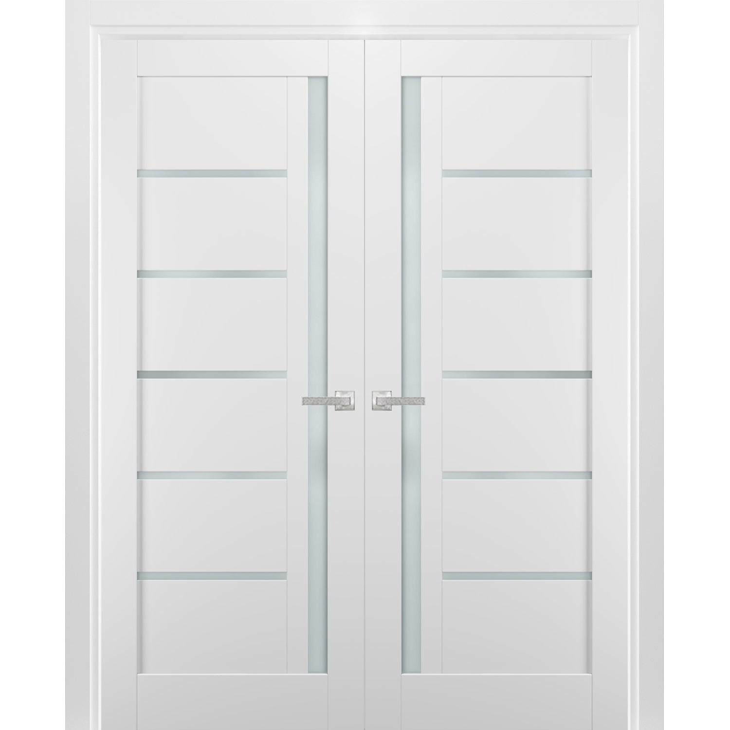 French Double Panel Lite Doors 48 x 80 with Hardware | Quadro 4088 ...