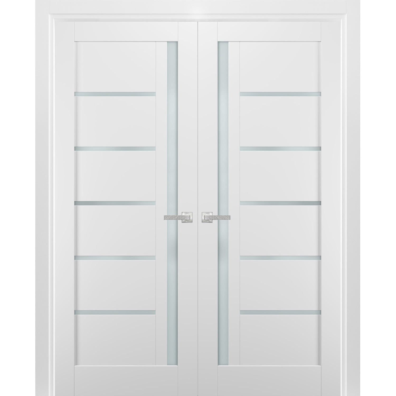 French Double Panel Lite Doors 48 x 80 with Hardware | Quadro 4088 ...