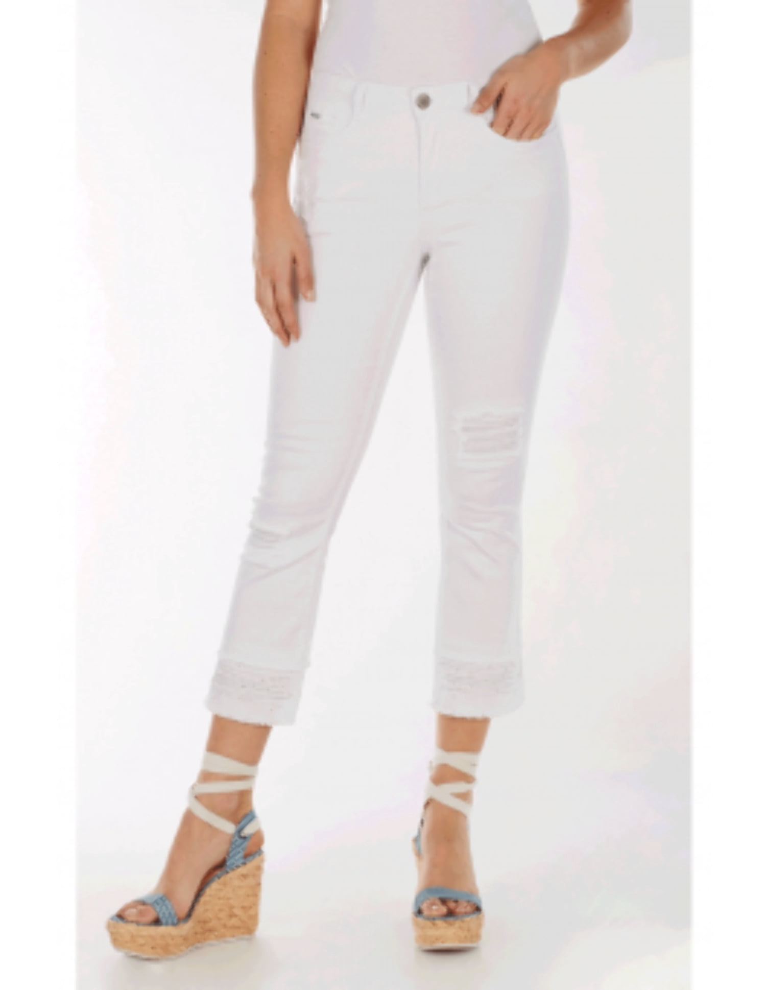 French Dressing Jeans (FDJ) Olivia Slight Flare Crop Pants - Walmart.com