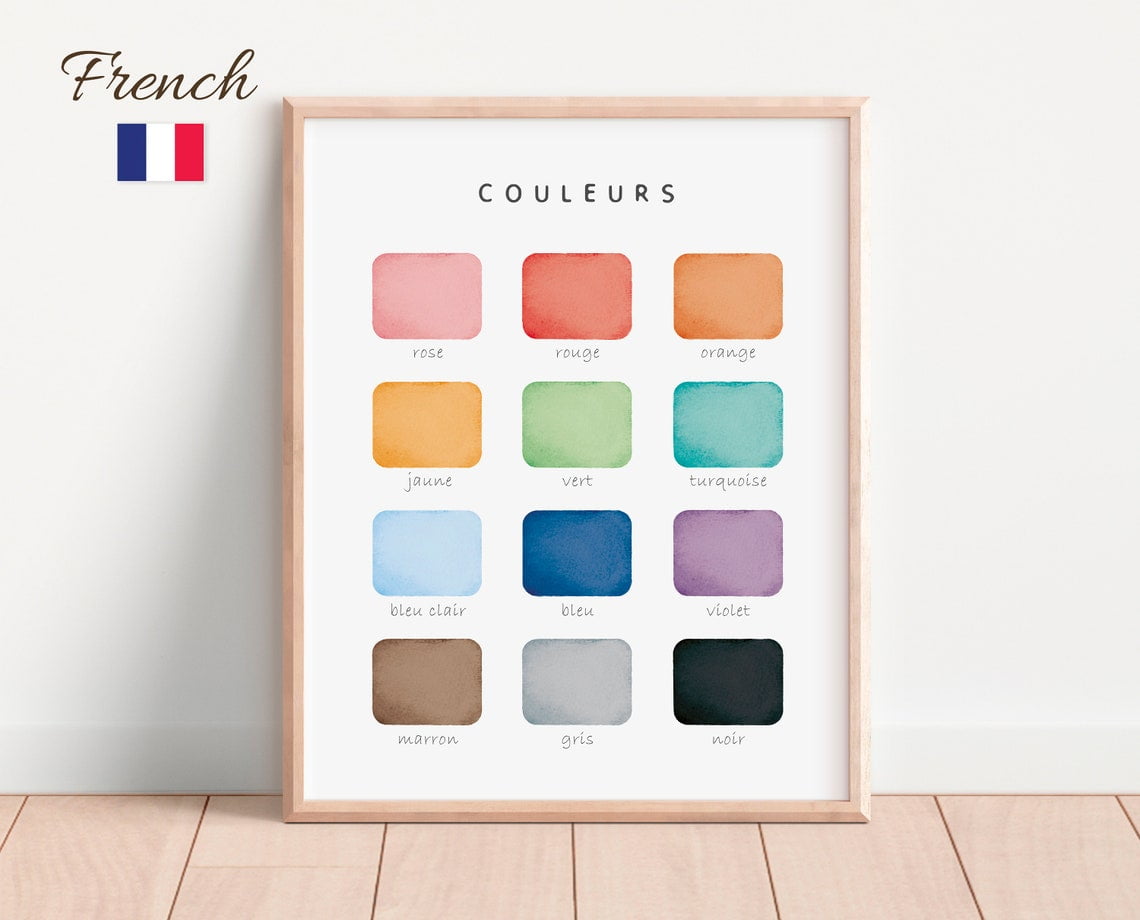 French Educational Poster, French Classroom Printables, Shapes Poster, Playroom Poster, Learning ...
