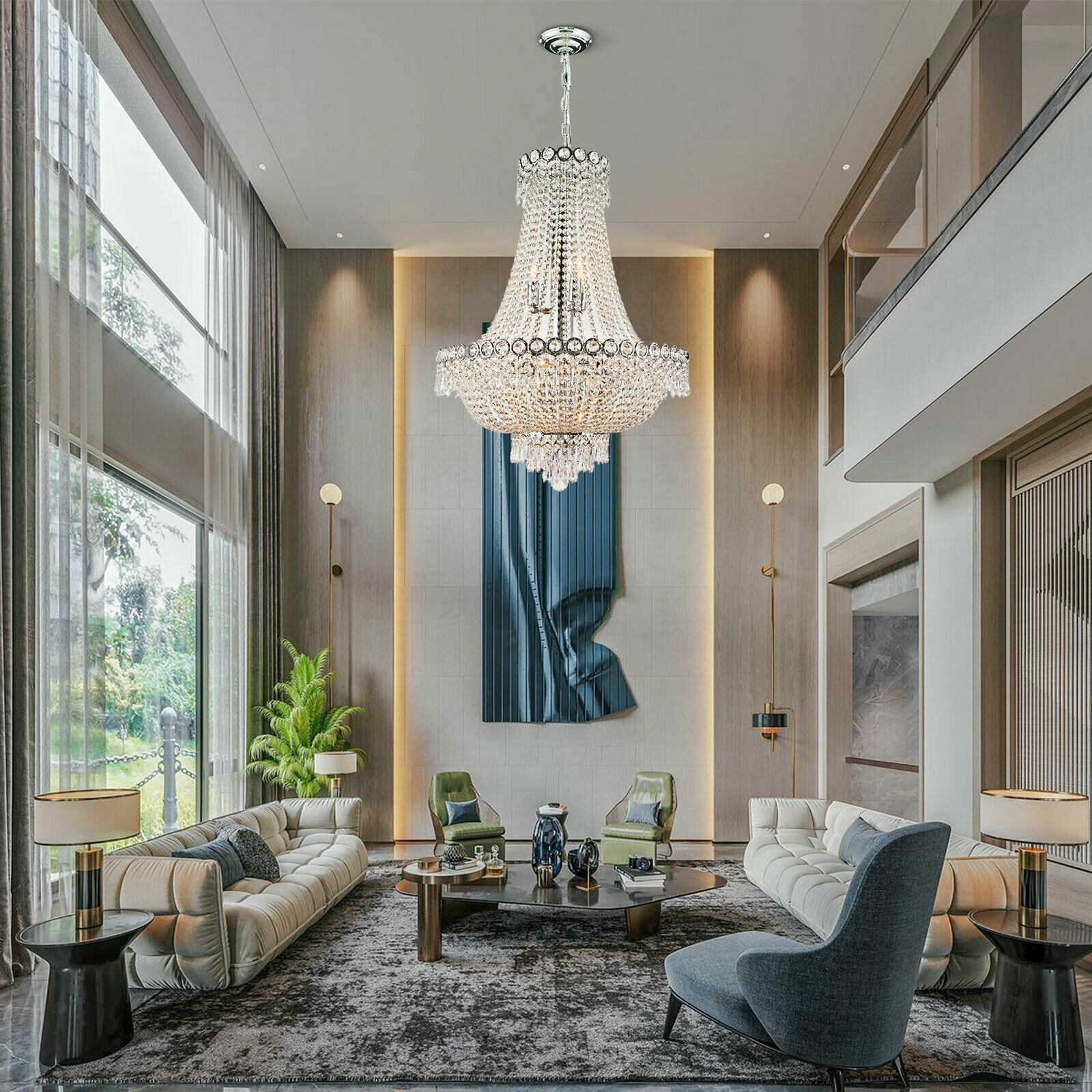 French Empire Crystal Chandelier Lighting Crystal Pendant Hanging ...