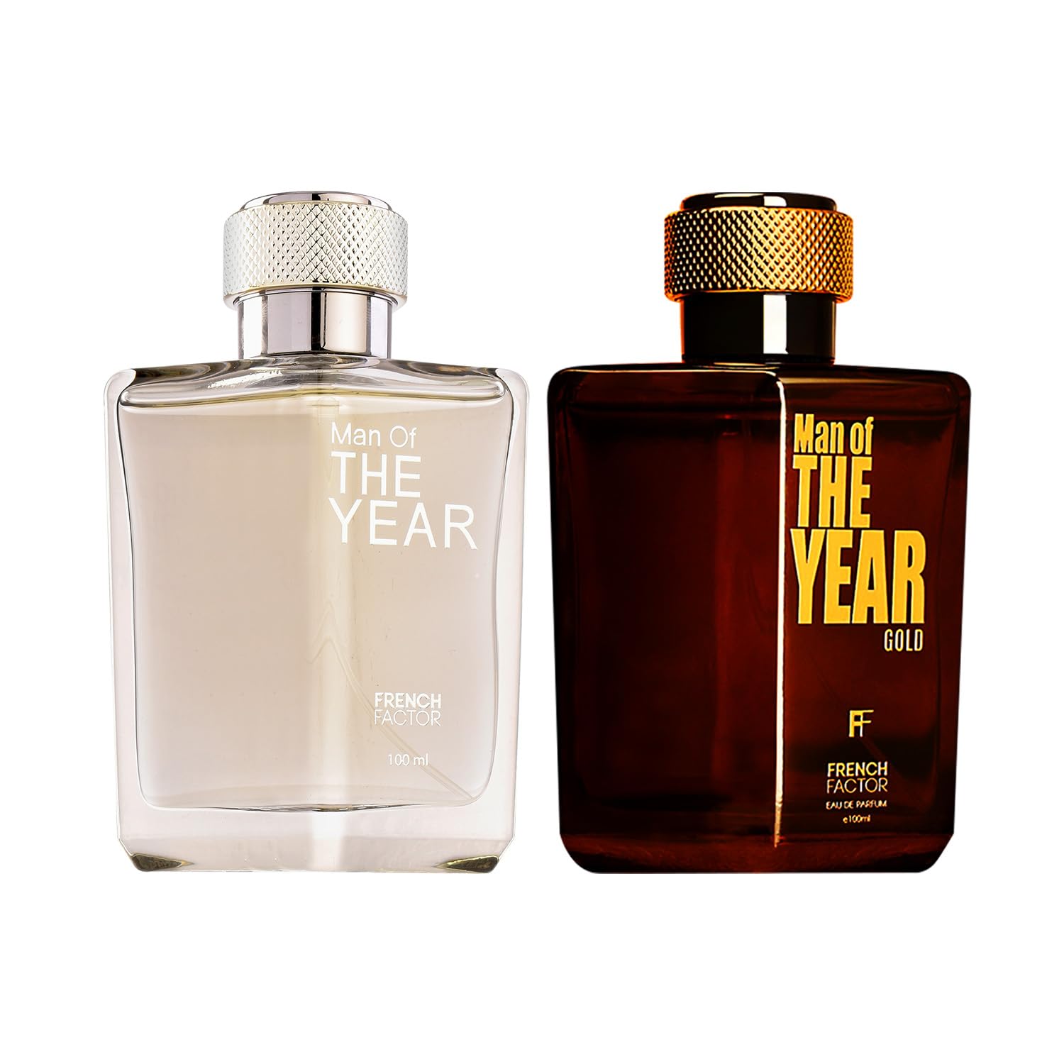 French Factor Man Of The Year Original + Gold Eau De Parfum For Men Pack Of 2 X 100ml - 3.4 Fl ...