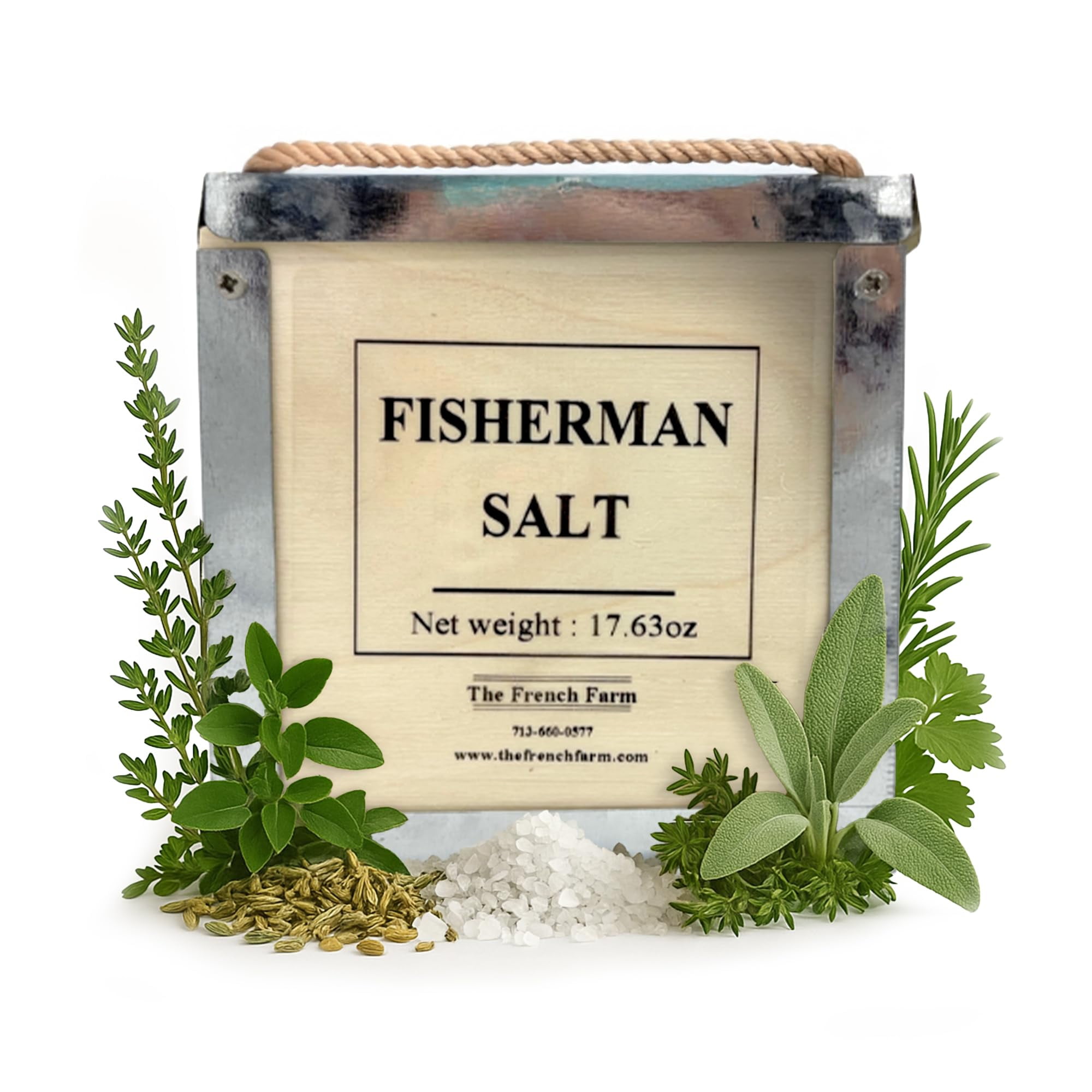 The French Farm Fisherman’s AKF18 Salt Box - 17.64oz Gourmet Sea Salt ...