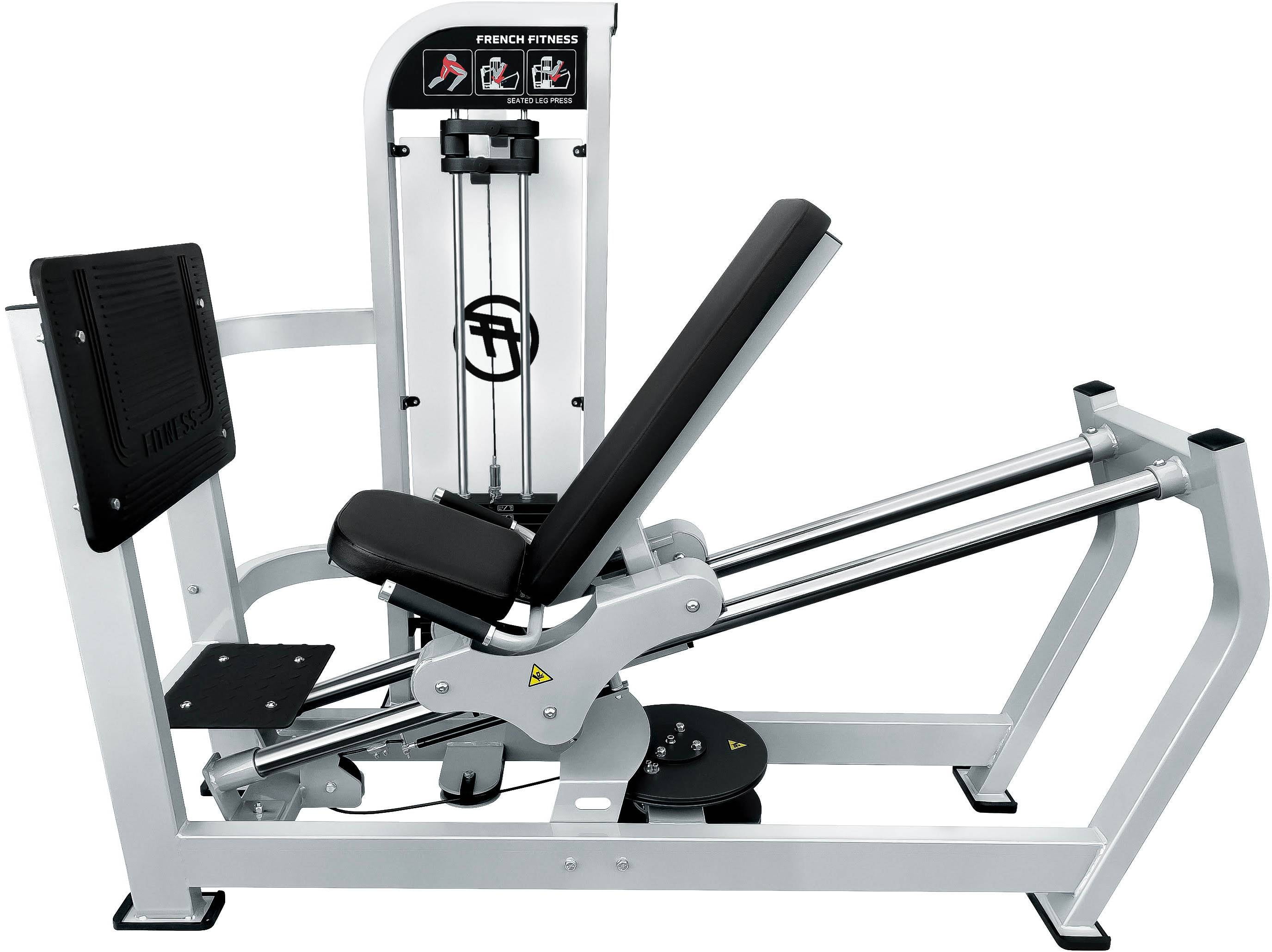 French Fitness FFS Silver Seated Leg Press Sled / Calf Raise (New ...