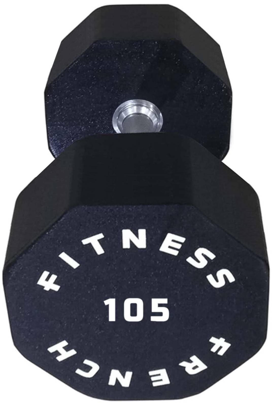 French Fitness Urethane 8 Sided Hex Dumbbell 105 lbs - Single (New ...