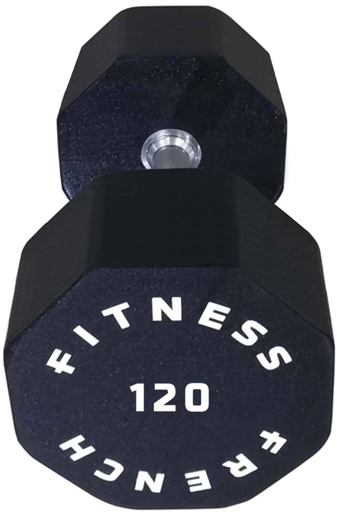 French Fitness Urethane 8 Sided Hex Dumbbell 120 lbs - Single (New ...