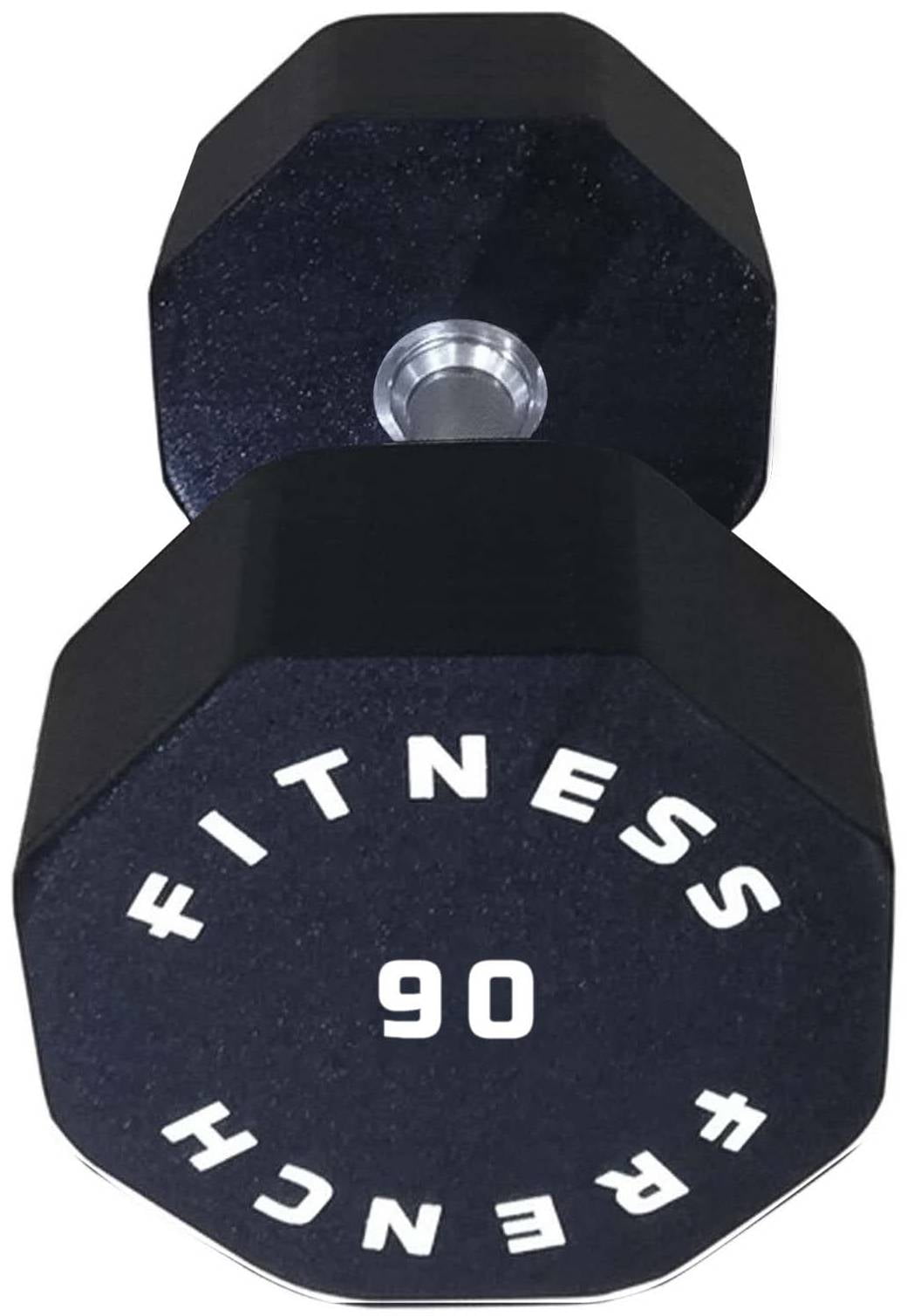 French Fitness Urethane 8 Sided Hex Dumbbell 90 lbs - Single (New ...