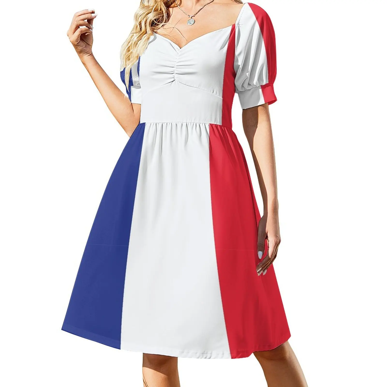 French Flag Sleeveless Dress birthday dress for women luxury 2024 ...