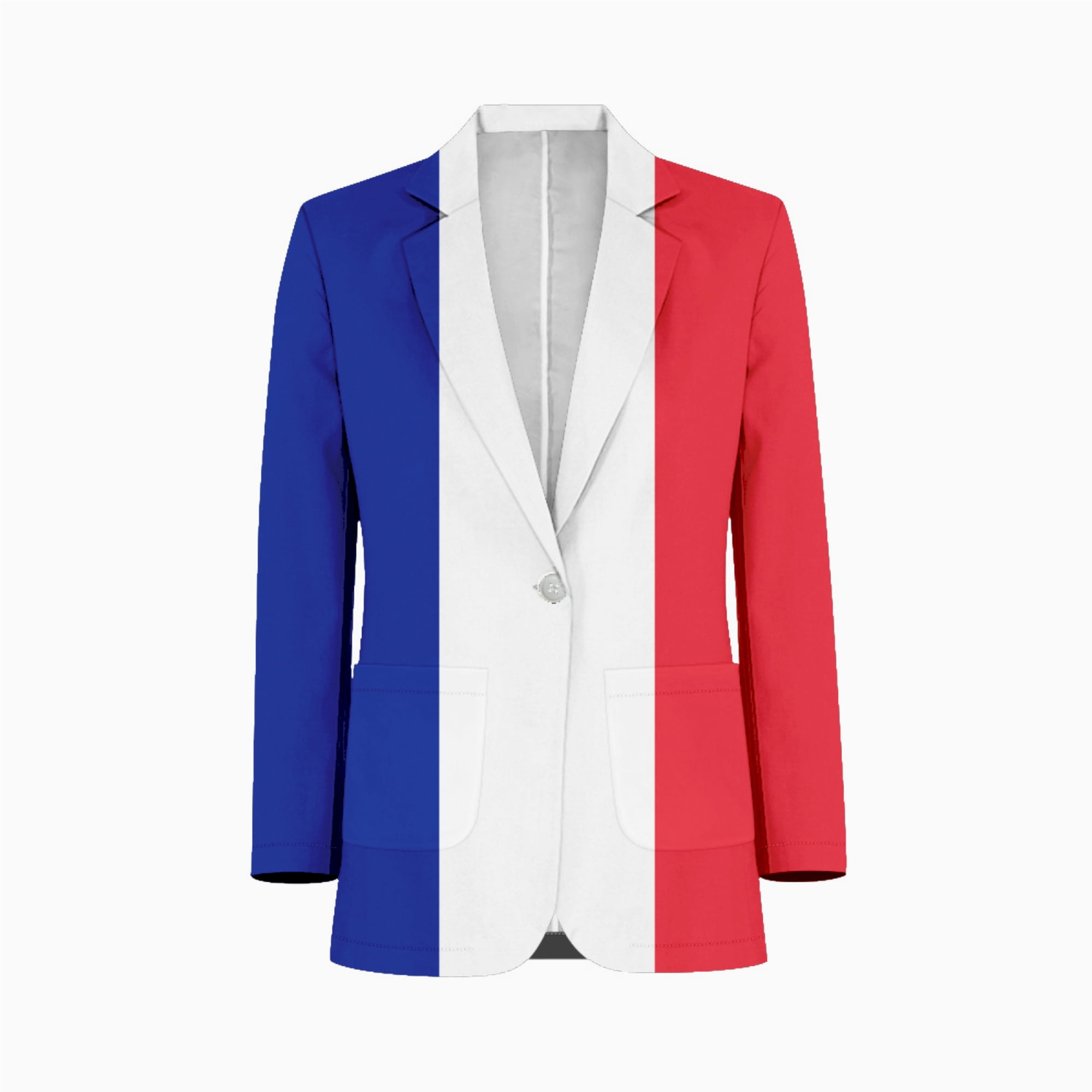 French Flags (France) Customized Men's Suits full man Shawl Collar ...