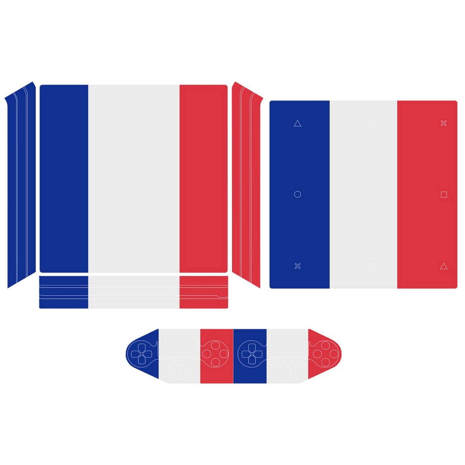 French Flags (France) PS4/PS4 Pro/PS4 Slim Skin Sticker For Console And ...