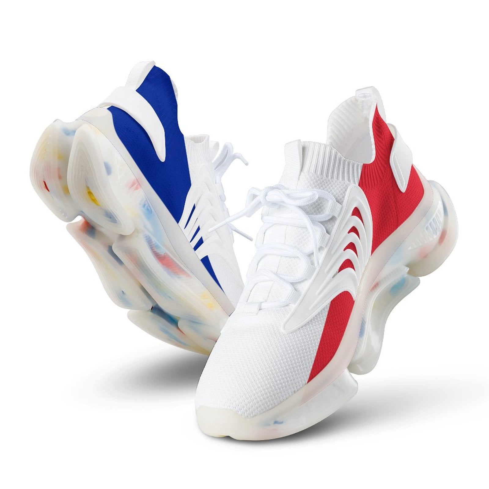 French Flags (France) Walking Shoes for Men Woman Lightweight Tennis ...