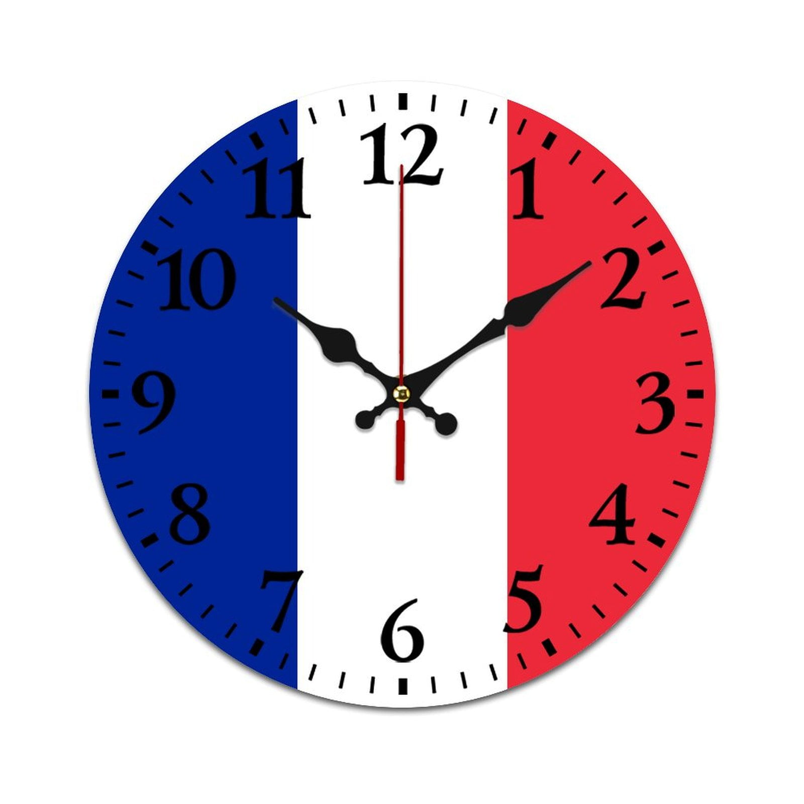French Flags (France) Wall Clock Modern Design Clocks Wall Hanging Home ...