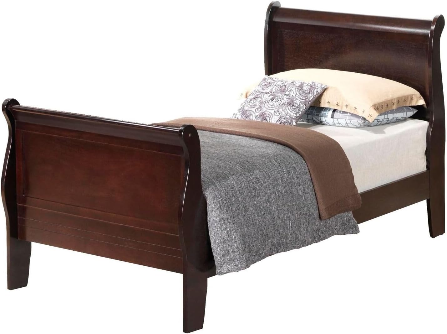 French Flair Platform Bed in Elegant Finish, Showcasing a Classic ...
