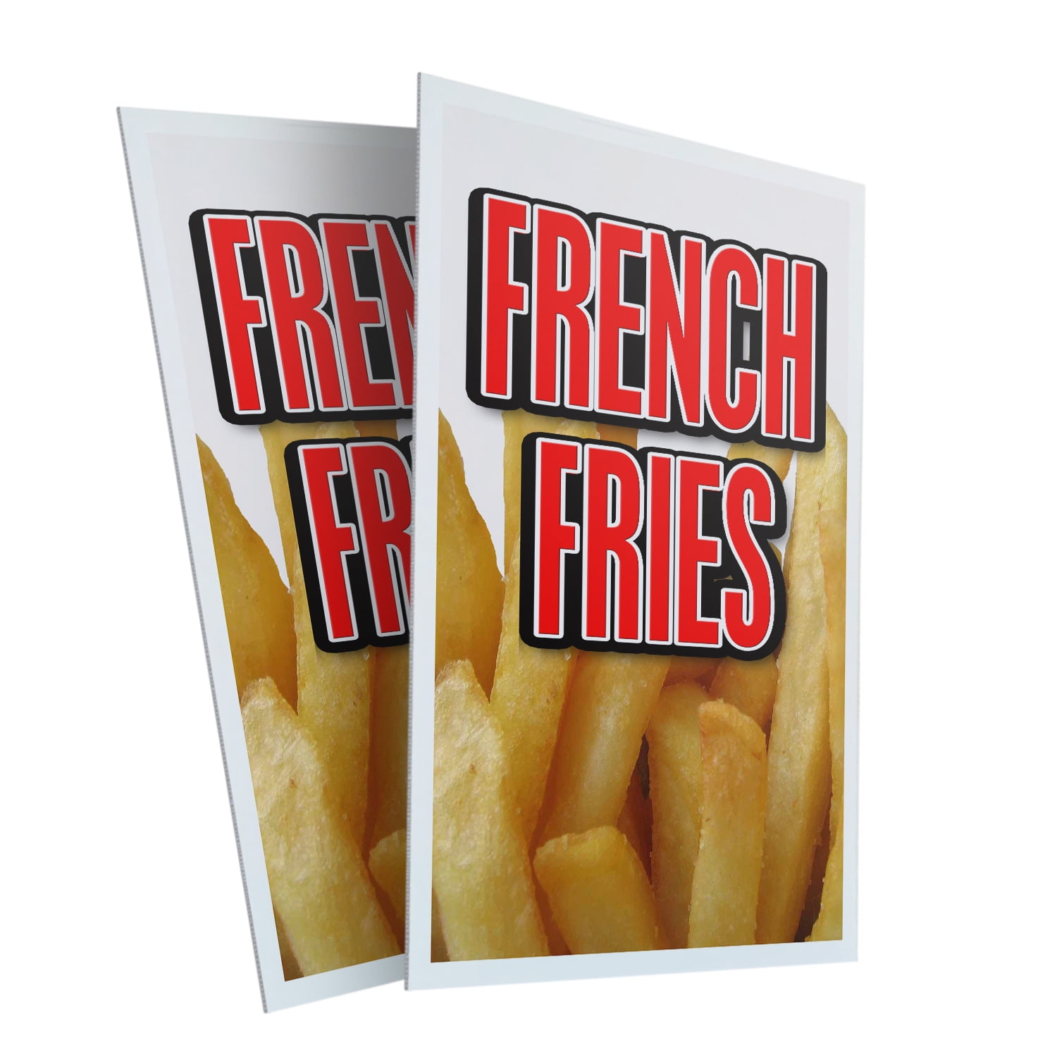 French Fries (2-PACK) 24" x 36" Plastic Signs | Sign Insert 4mm ...