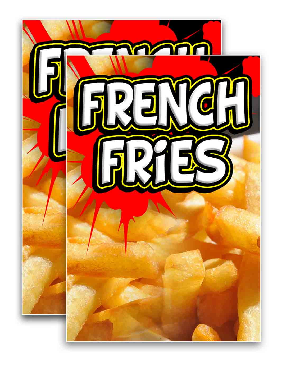 French Fries (24" X 36") Vinyl Decal Only (Pack of 2) |Sign|Sticker ...