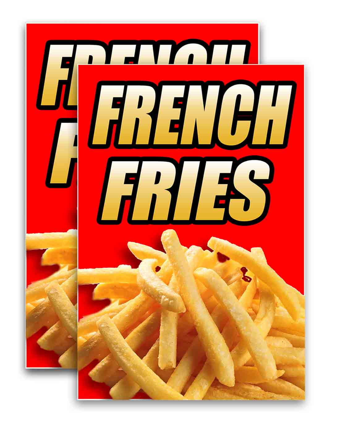 French Fries (24" X 36") Vinyl Decal Only (Pack of 2) |Sign|Sticker ...