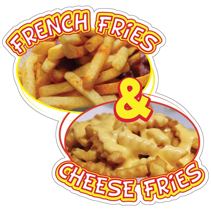 French Fries And Cheese Fries 12" Decal Concession Stand Food Truck ...