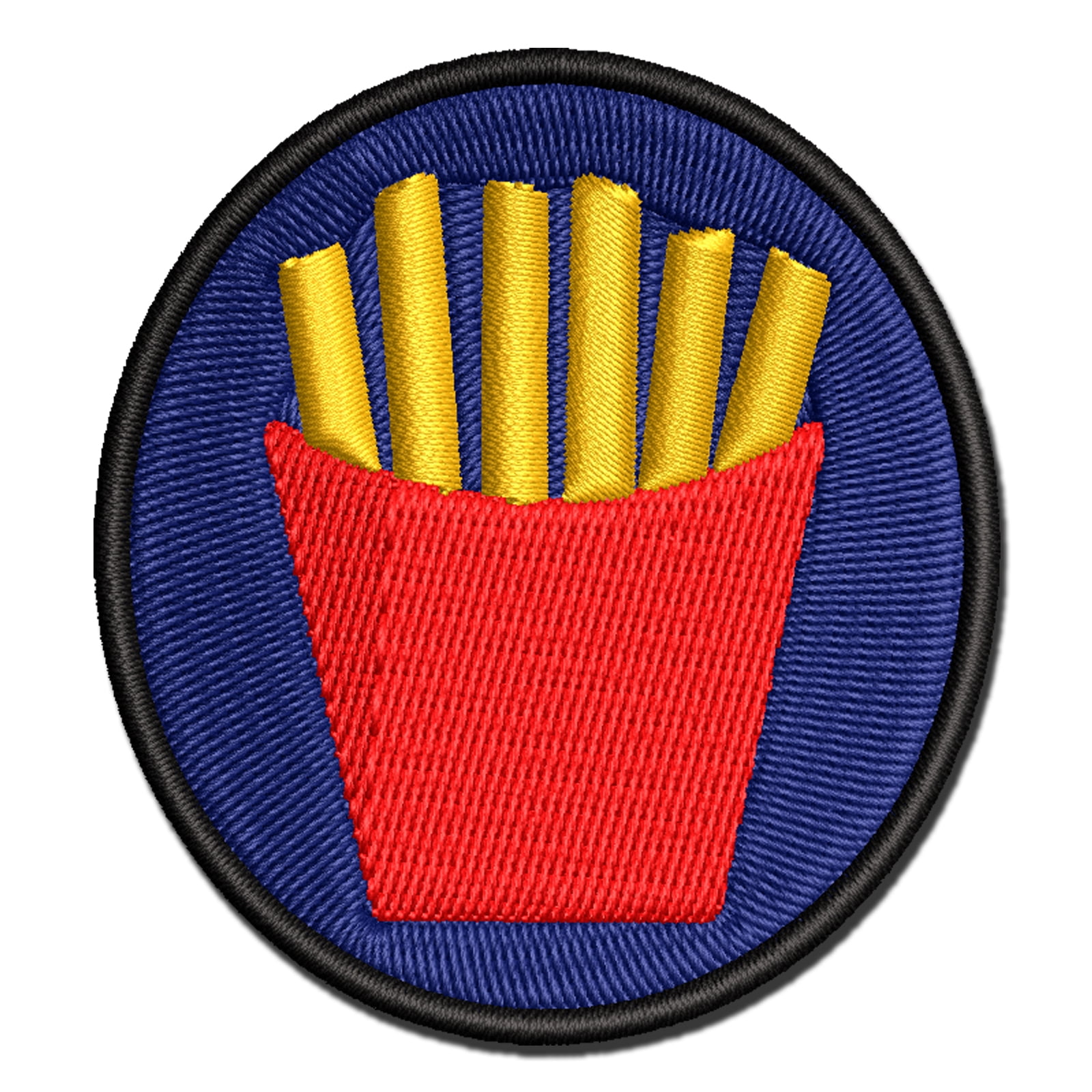 French Fries Applique Multi-Color Embroidered Hook & Loop Patch - 3 ...
