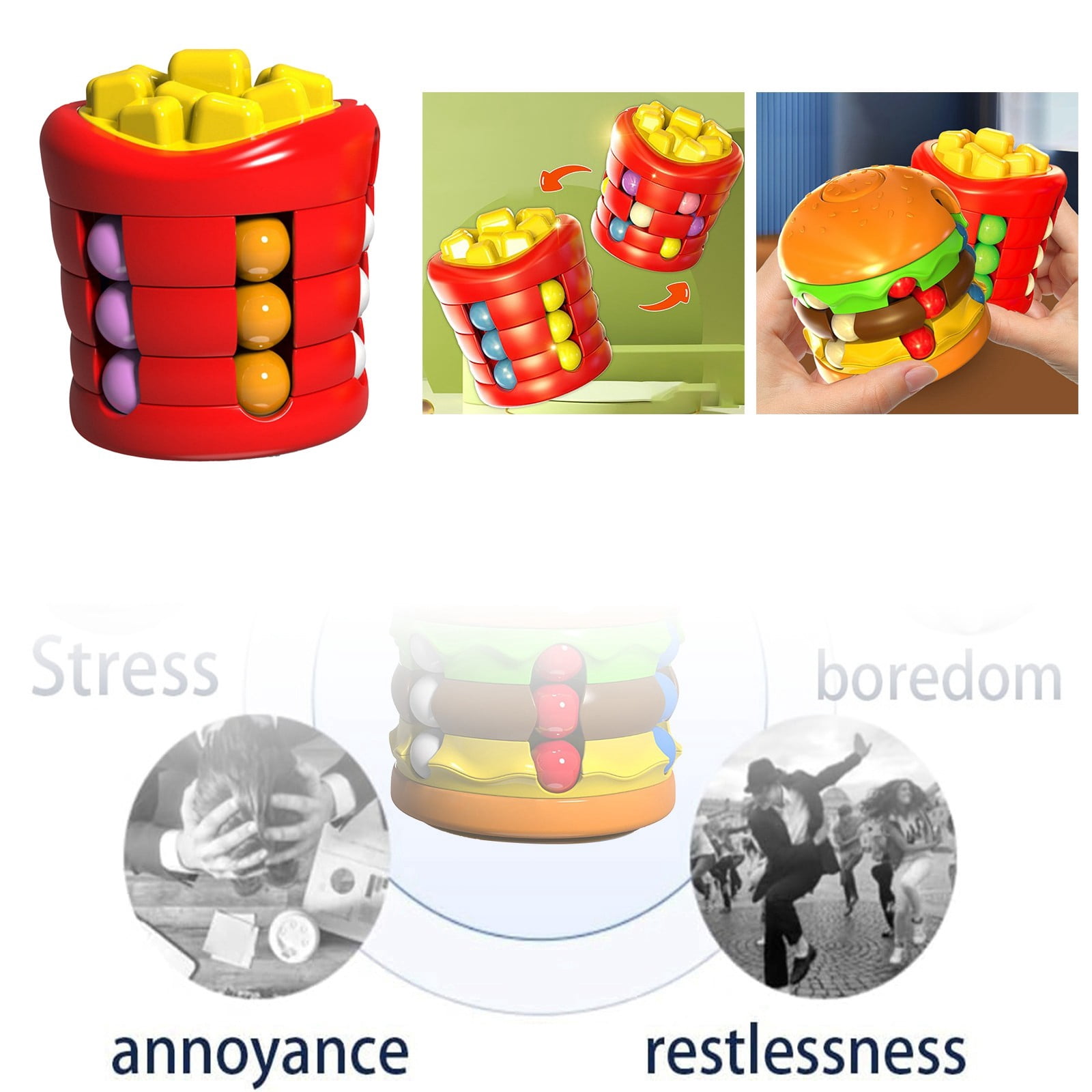 French Fries Burger Stress Toys Stress Stress Sensory For Kids And ...