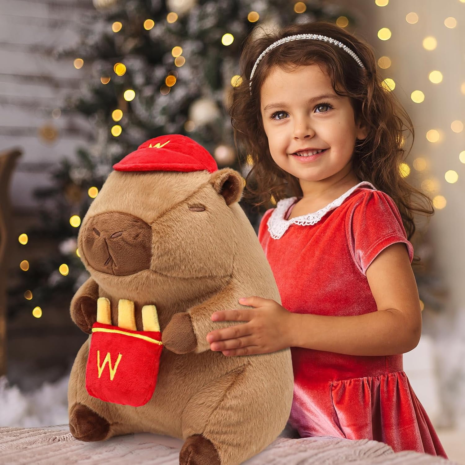 French Fries Capybara Plush 13.7inch, Cute French Fry Capybara Stuffed ...