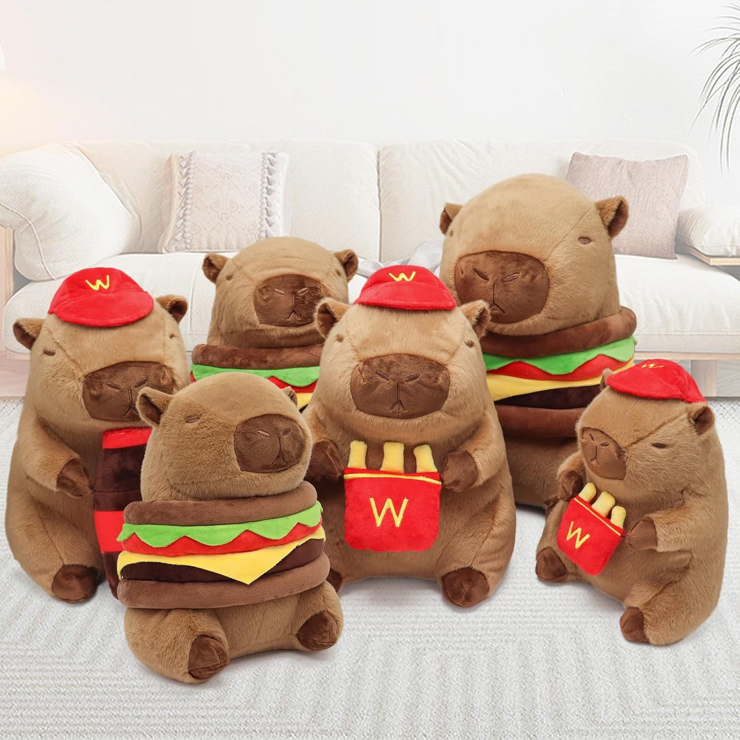 French Fries Capybara Plush 13.7inch, Cute French Fry Capybara Stuffed ...