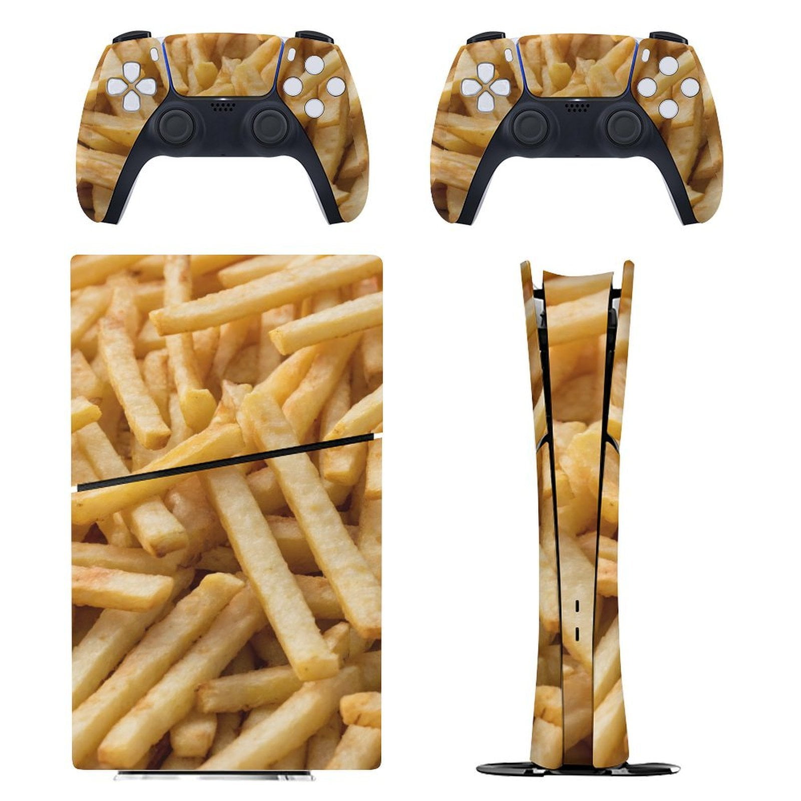 French Fries Console Skin Bundle for PS5 Pro Slim Disc & Digital / PS4 ...